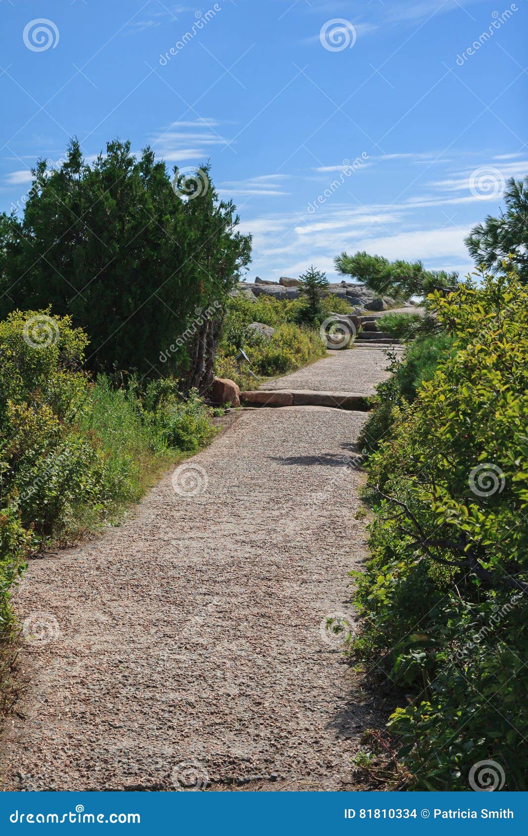 Cadillac Mountain Summit Path Stock Photo - Image of united, park: 81810334