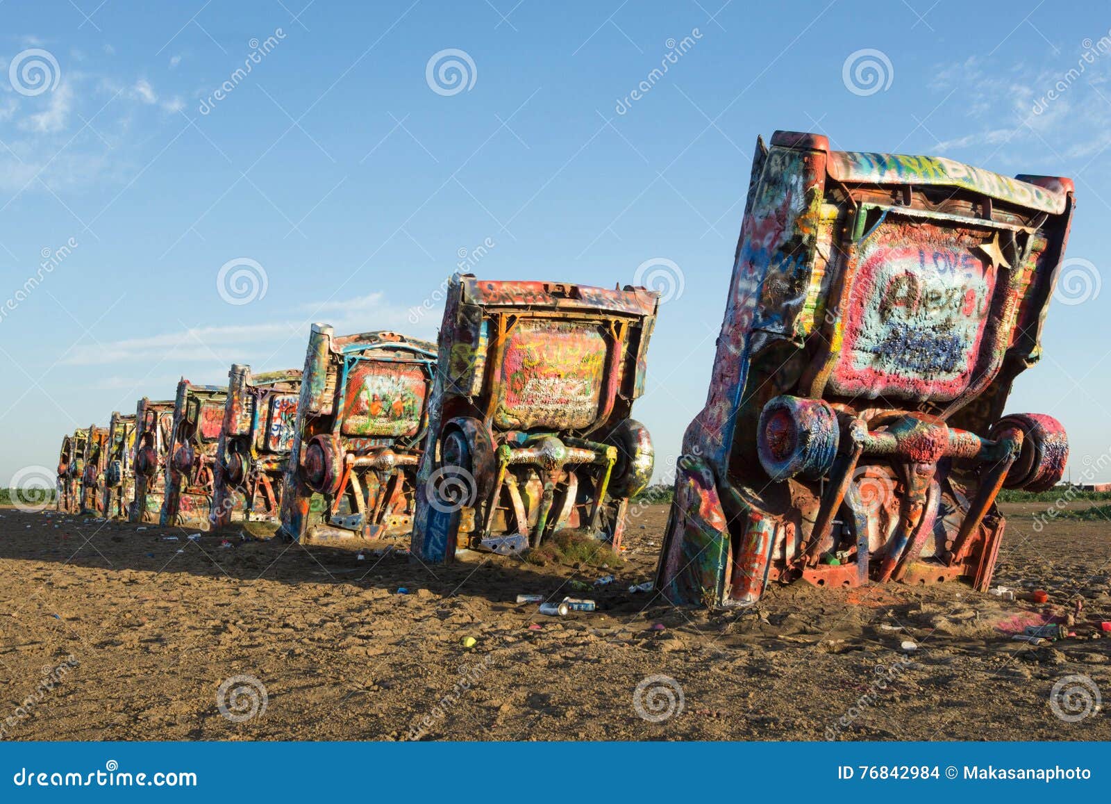 Cadillac Ranch editorial stock image. Image of texas - 76842984
