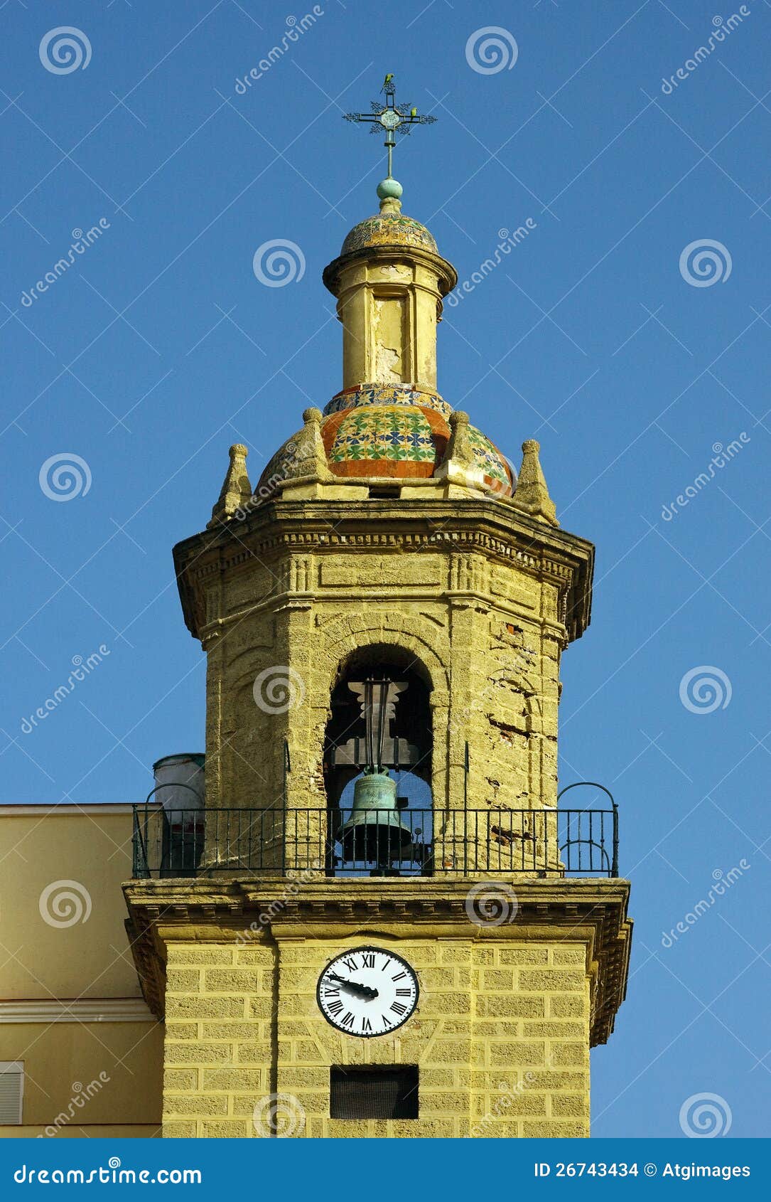 Cadiz Bell Tower stock photo. Image of spain, andalusia - 26743434