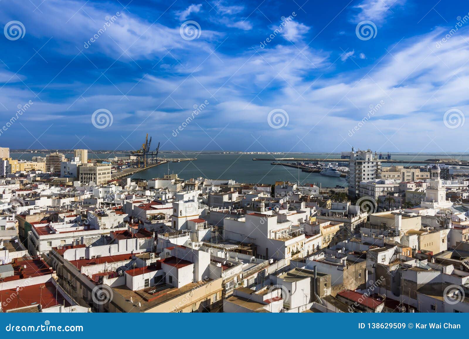 Aerial View of the Port of Cadiz Editorial Stock Image - Image of ...