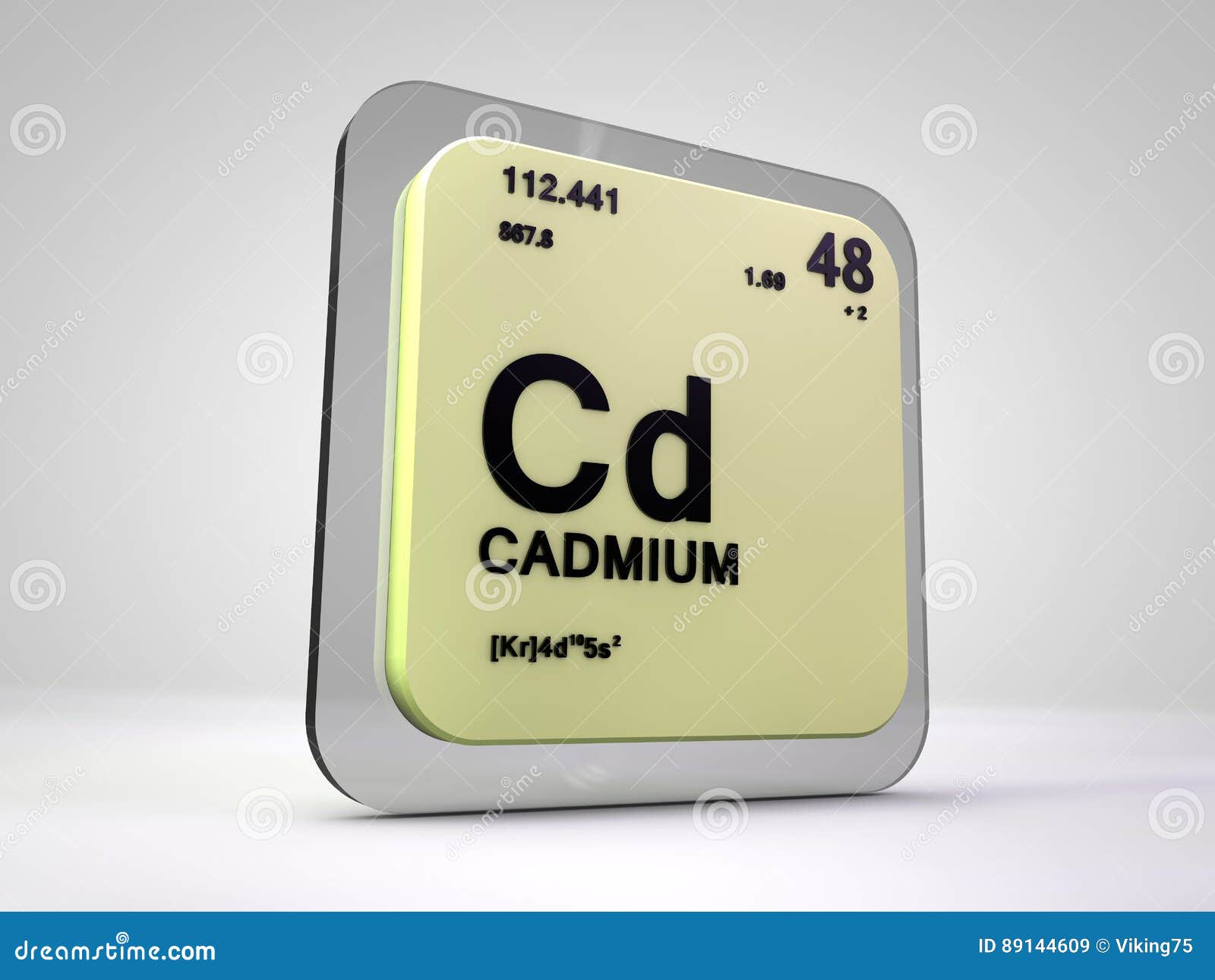 Cadmio - Cd - Tabla Periódica Del Elemento Químico Stock de ilustración ...