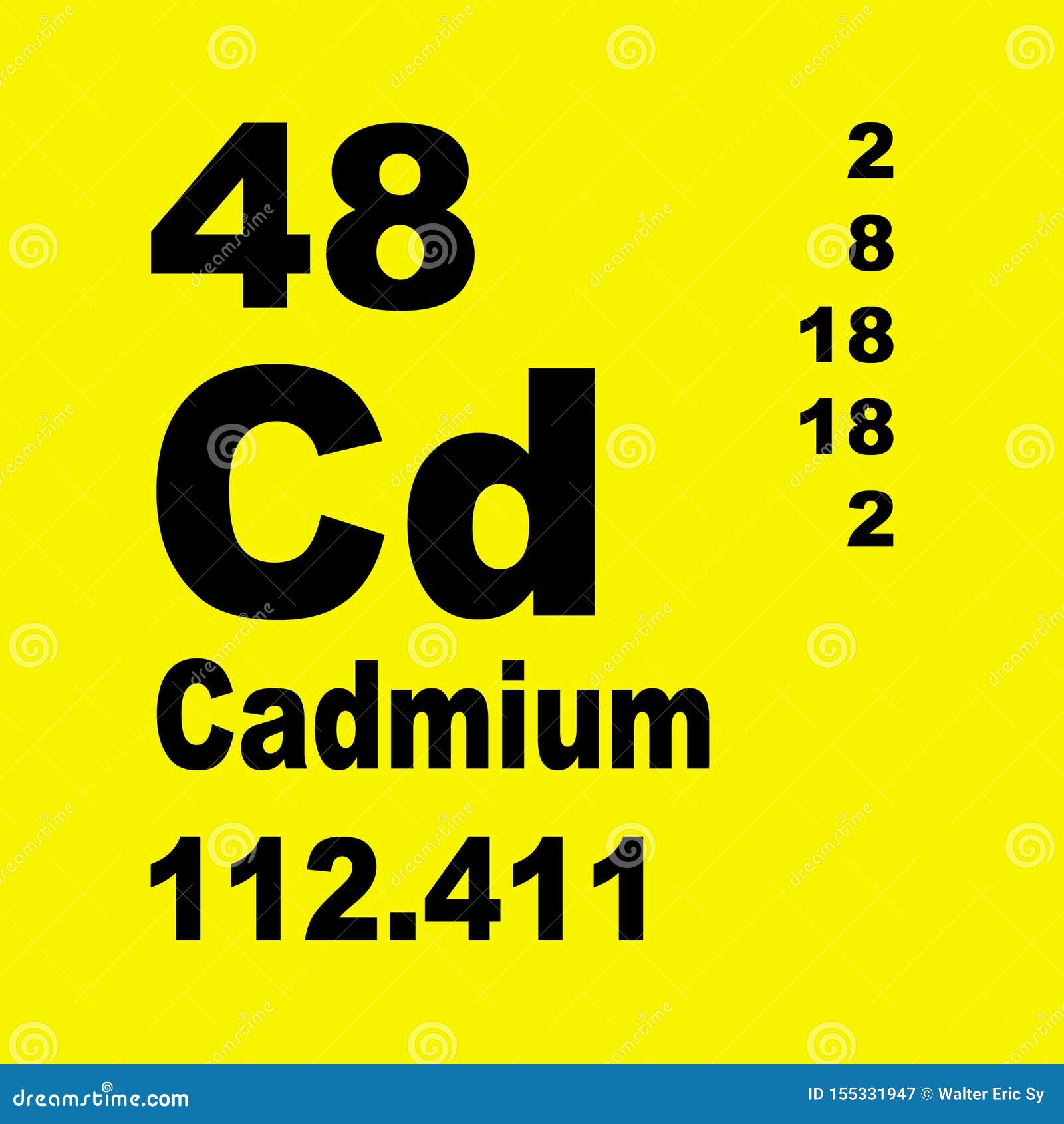 Periodic Table of Elements: Cadmium Stock Illustration - Illustration ...