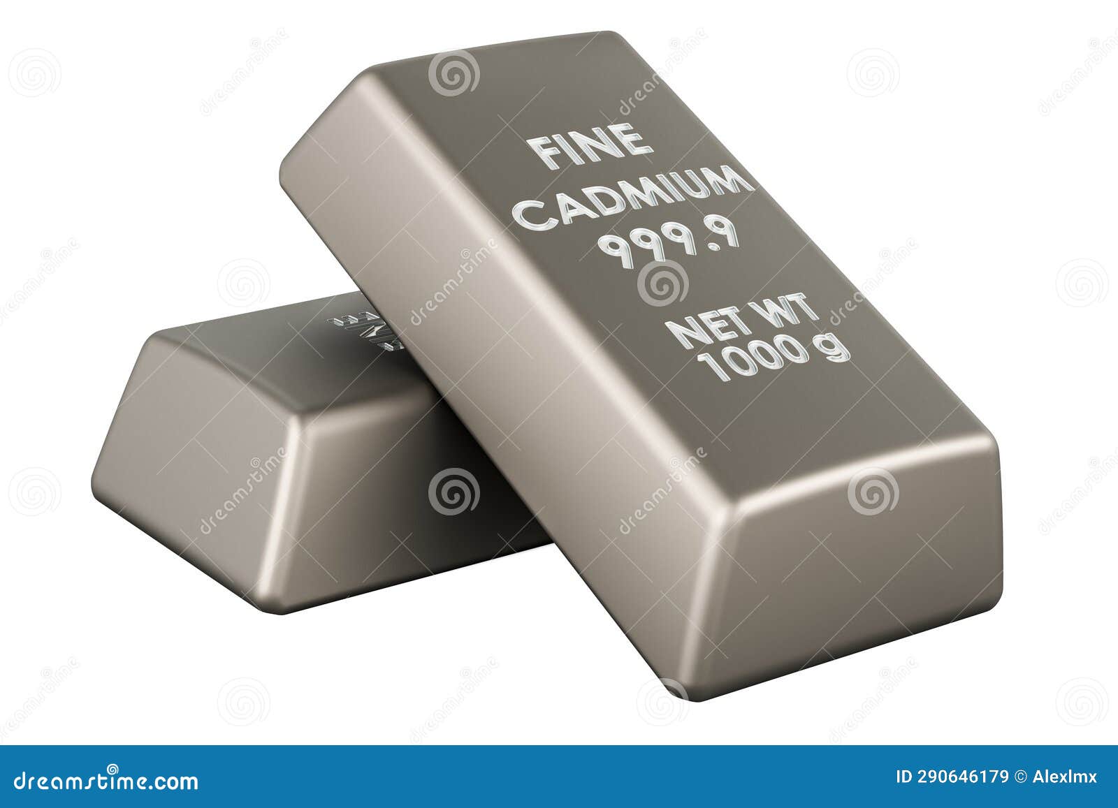 Cadmium Ingots, 3D Rendering Stock Illustration - Illustration of fine ...