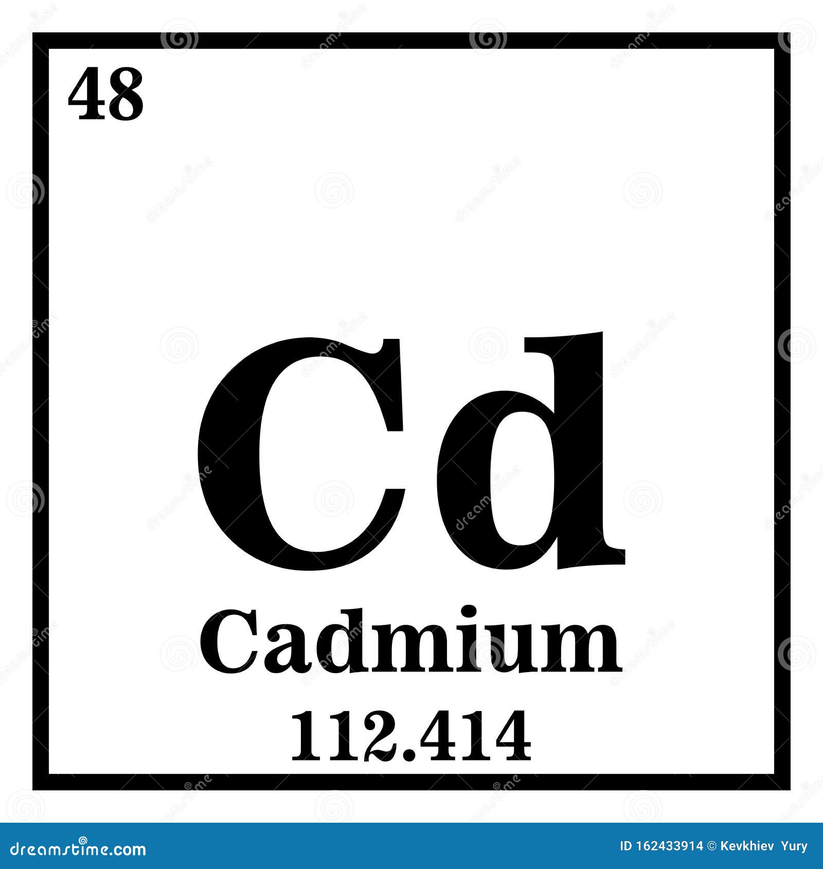 Cadmium Periodic Table Of The Elements Vector Illustration Eps 10 ...