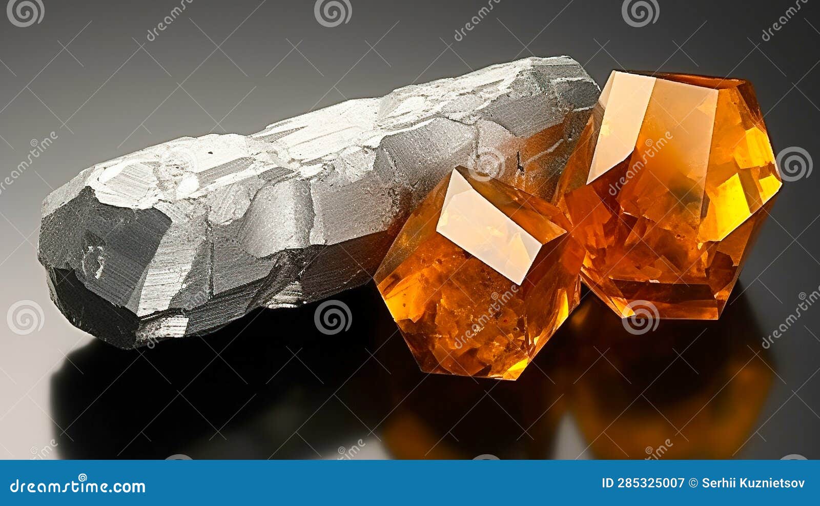 Cadmium is Rare Precious Natural Geological Stone on Gradient ...