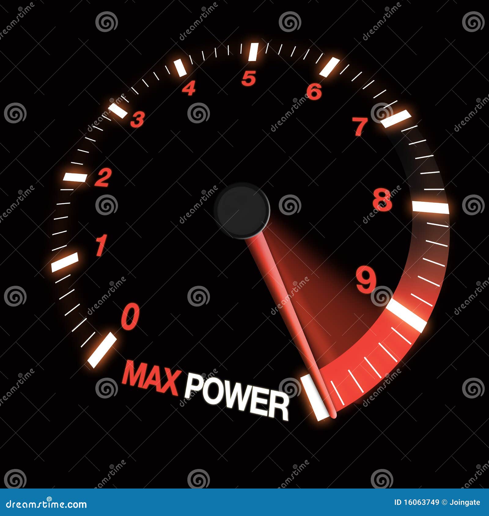 Cadran Maximum De Vitesse De Pouvoir Image stock - Image du lumière ...