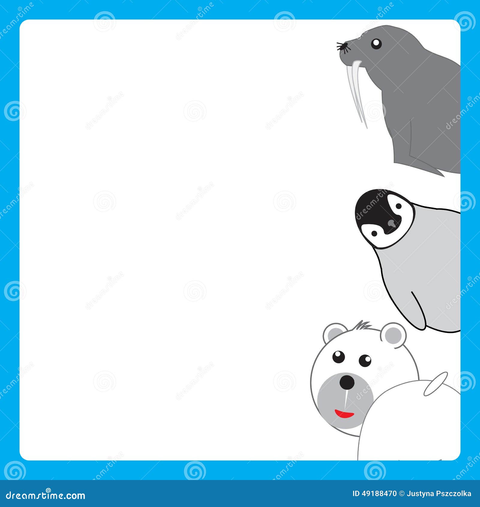 Cadre animal illustration stock. Illustration du chéri - 49188470