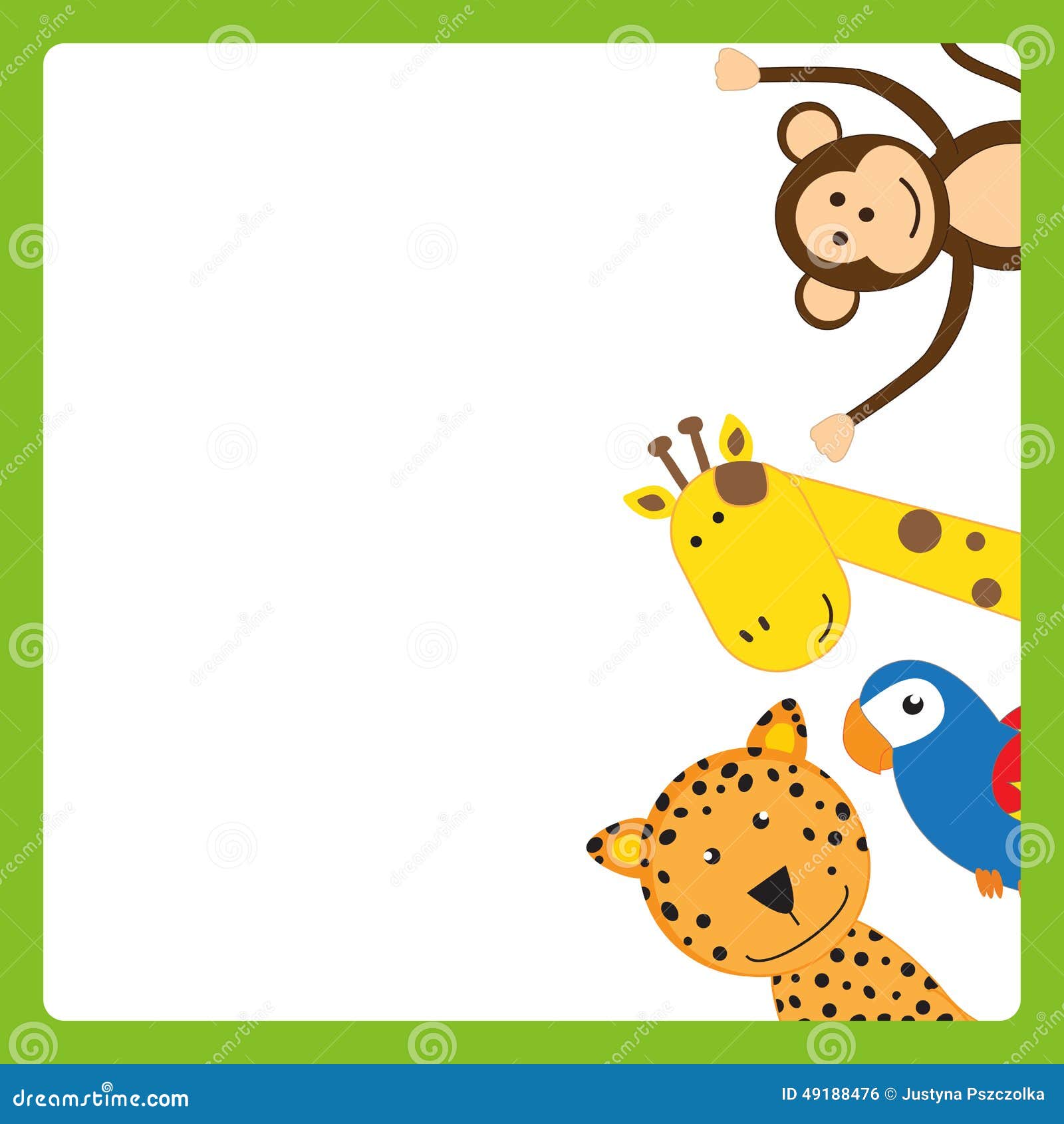 Cadre animal illustration stock. Illustration du dessin - 49188476