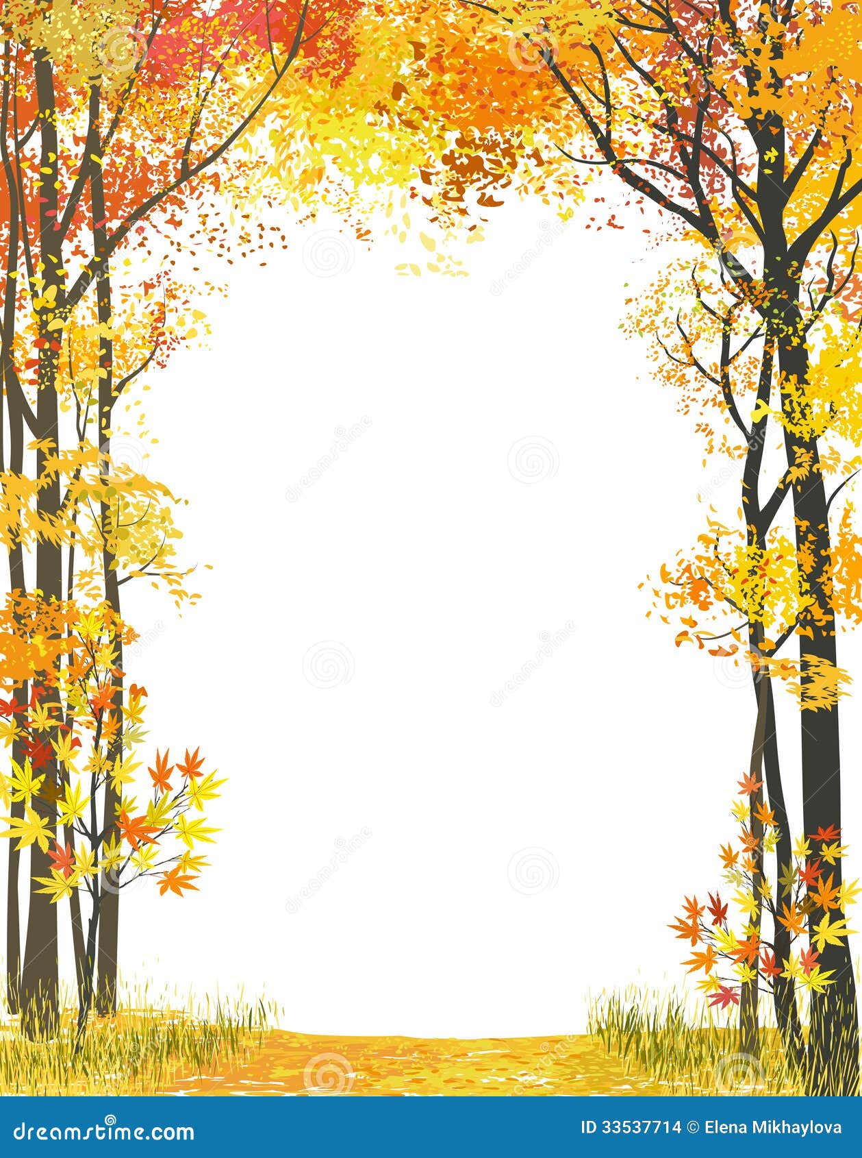 Cadre d'automne illustration de vecteur. Illustration du feuillage ...