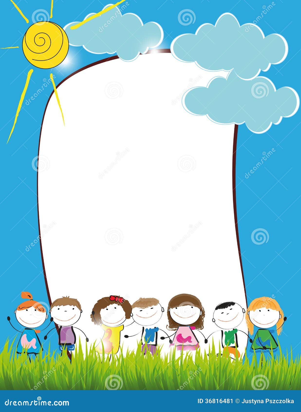 Cadre d'enfants illustration de vecteur. Illustration du illustration ...