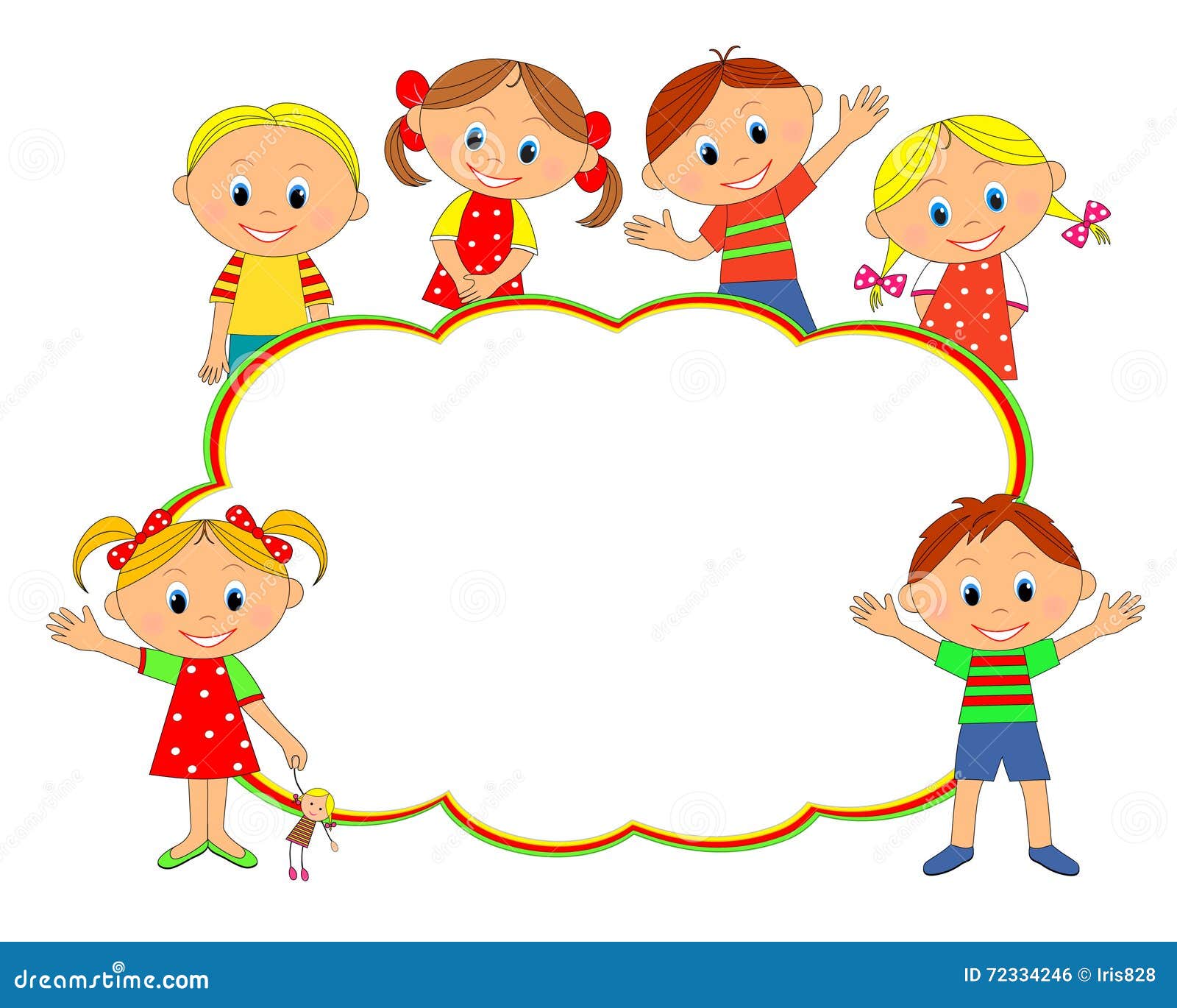 Cadre d'enfants illustration de vecteur. Illustration du étude - 72334246