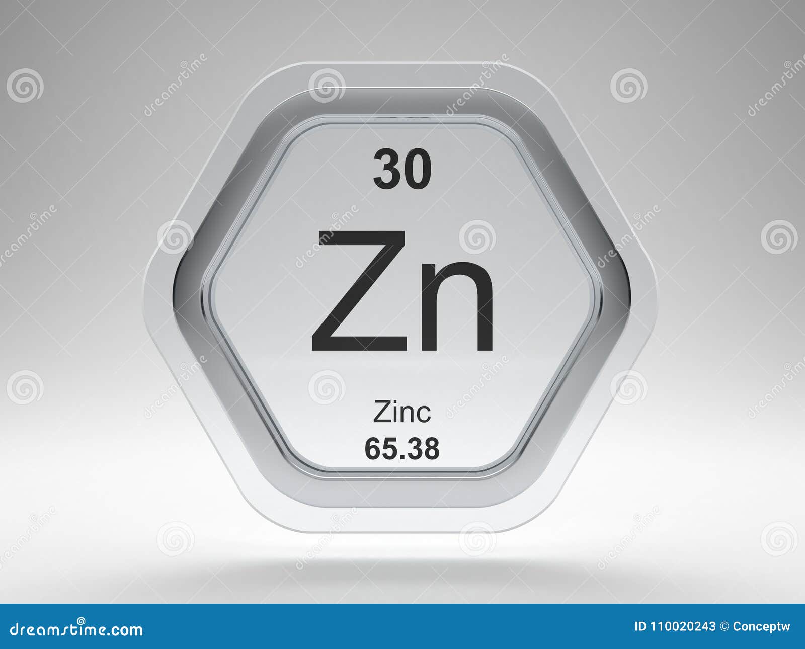 Cadre D'hexagone De Symbole De Zinc Illustration Stock - Illustration ...