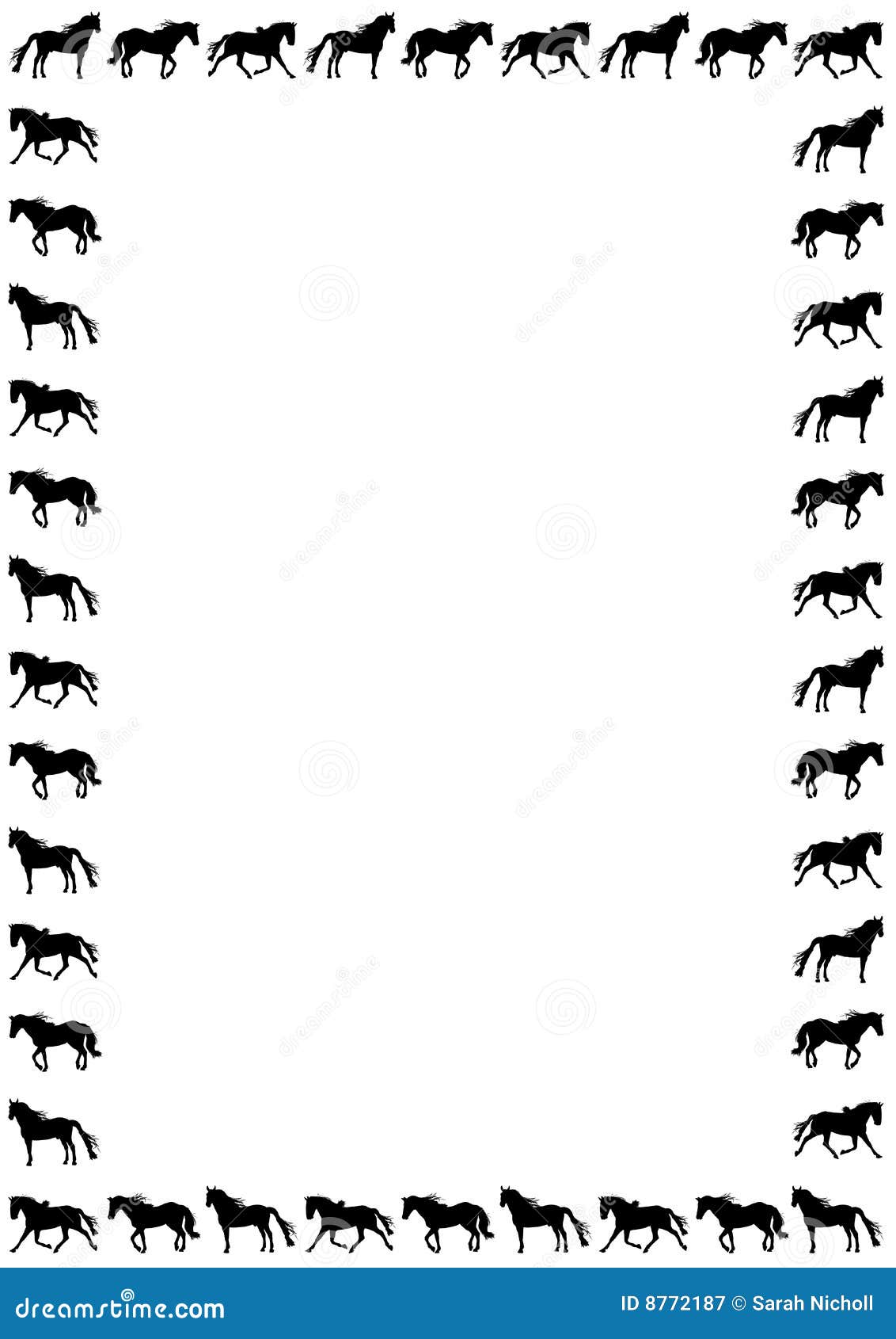Cadre de cheval illustration stock. Illustration du noir - 8772187