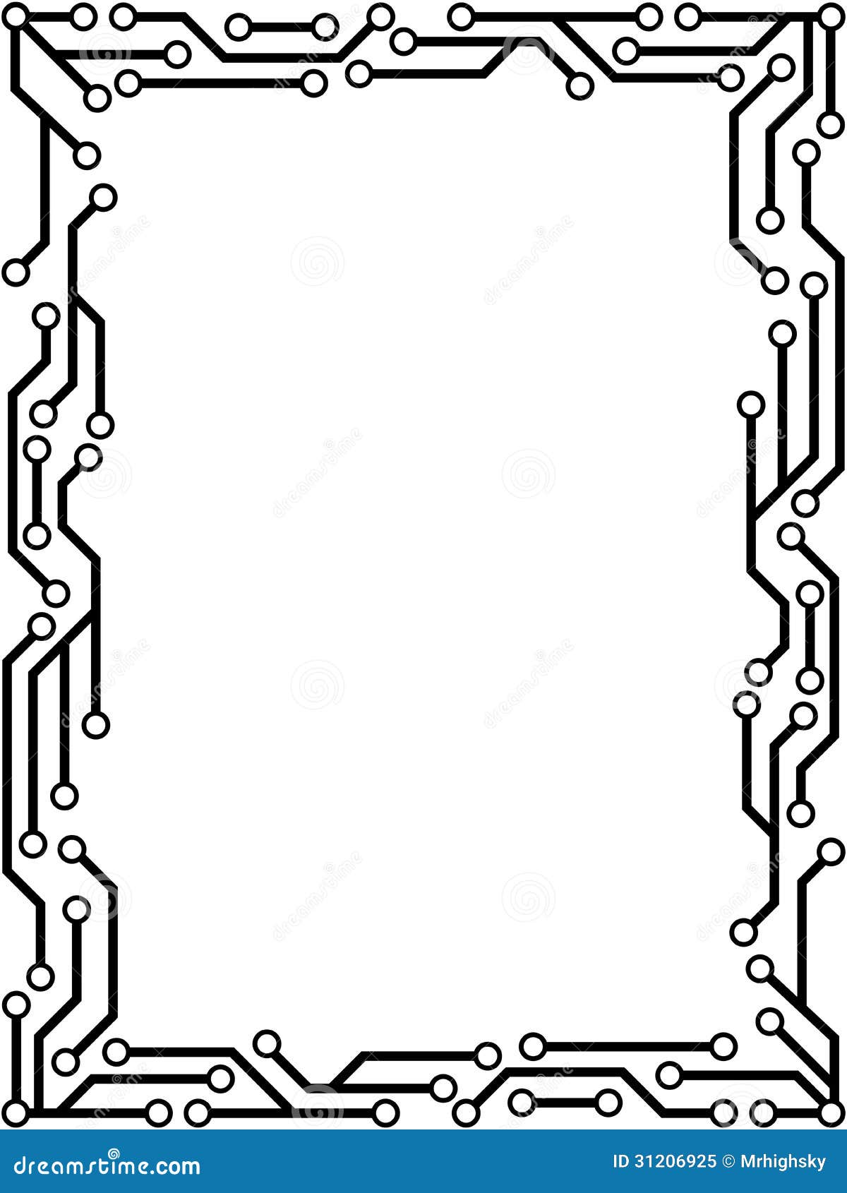 Cadre de circuit illustration de vecteur. Illustration du technologie ...