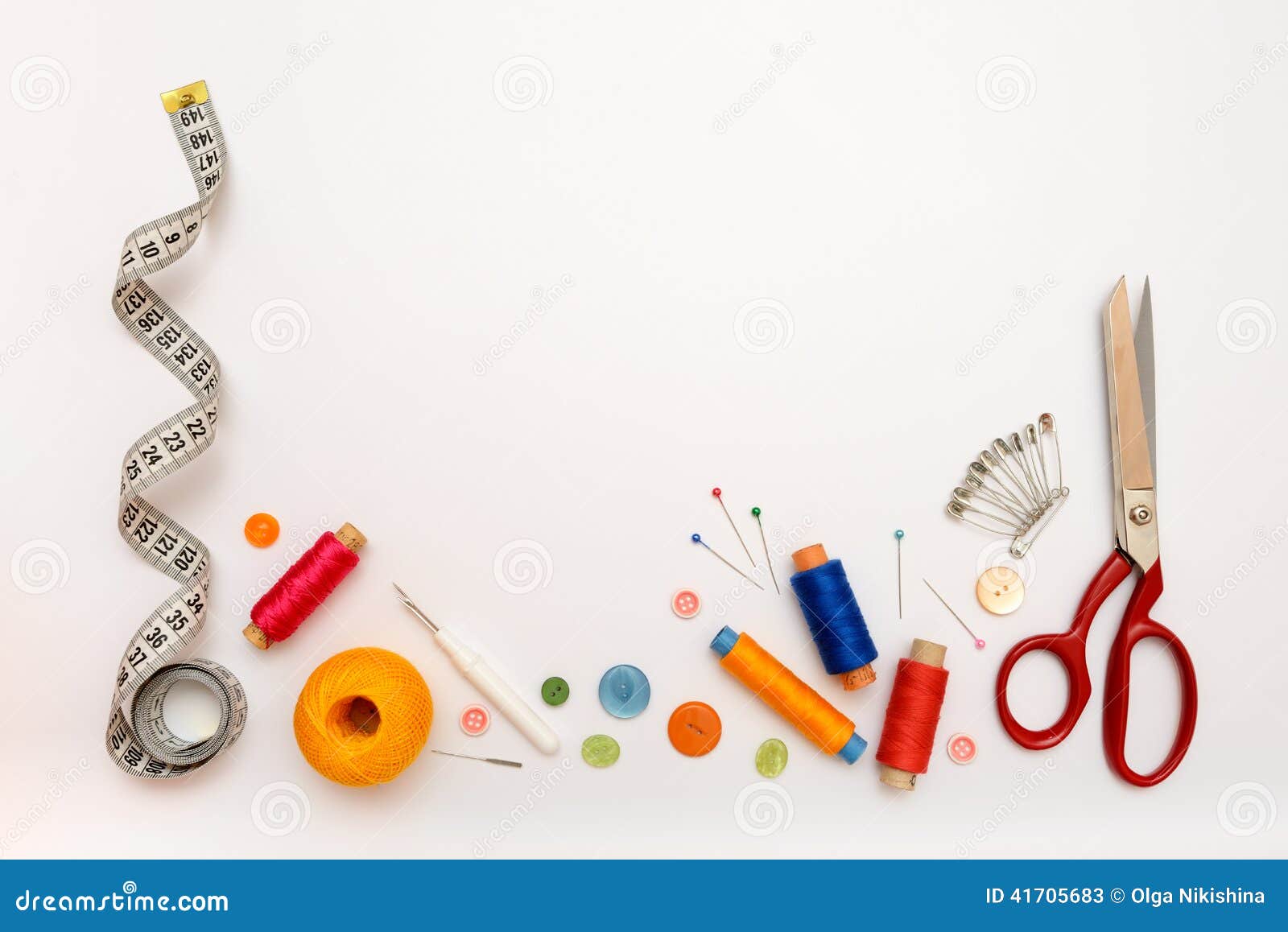 Cadre De Copyspace Avec Les Outils Et Les Accessoires De Couture Image ...