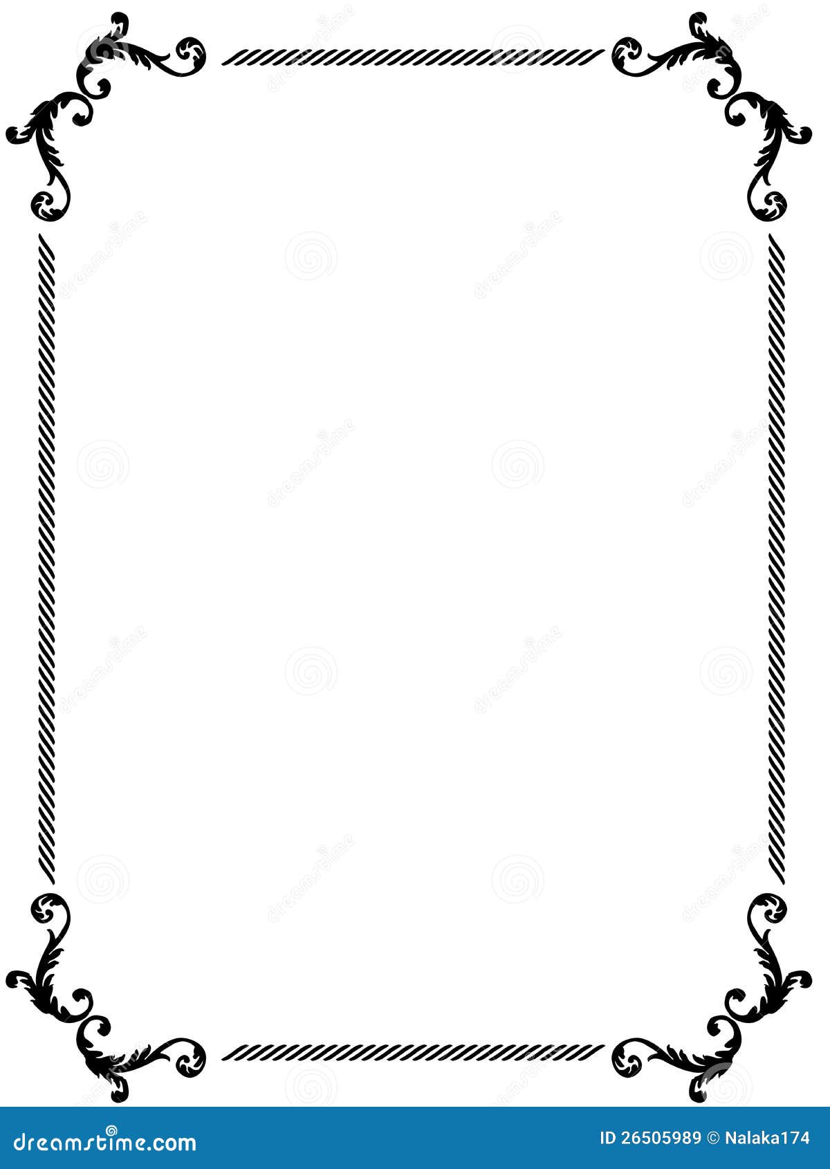 Cadre de fantaisie de page illustration stock. Illustration du mignon ...