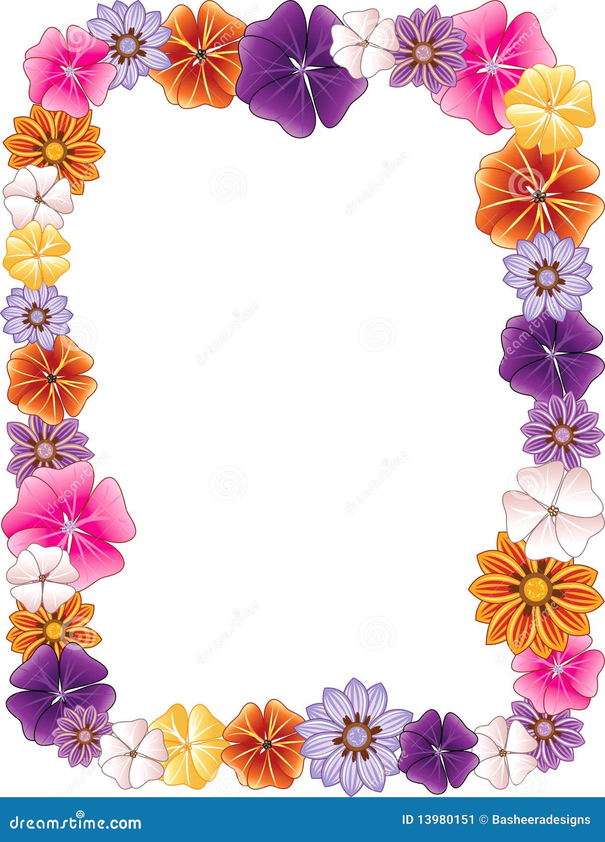 Cadre de fleur illustration de vecteur. Illustration du marguerites ...