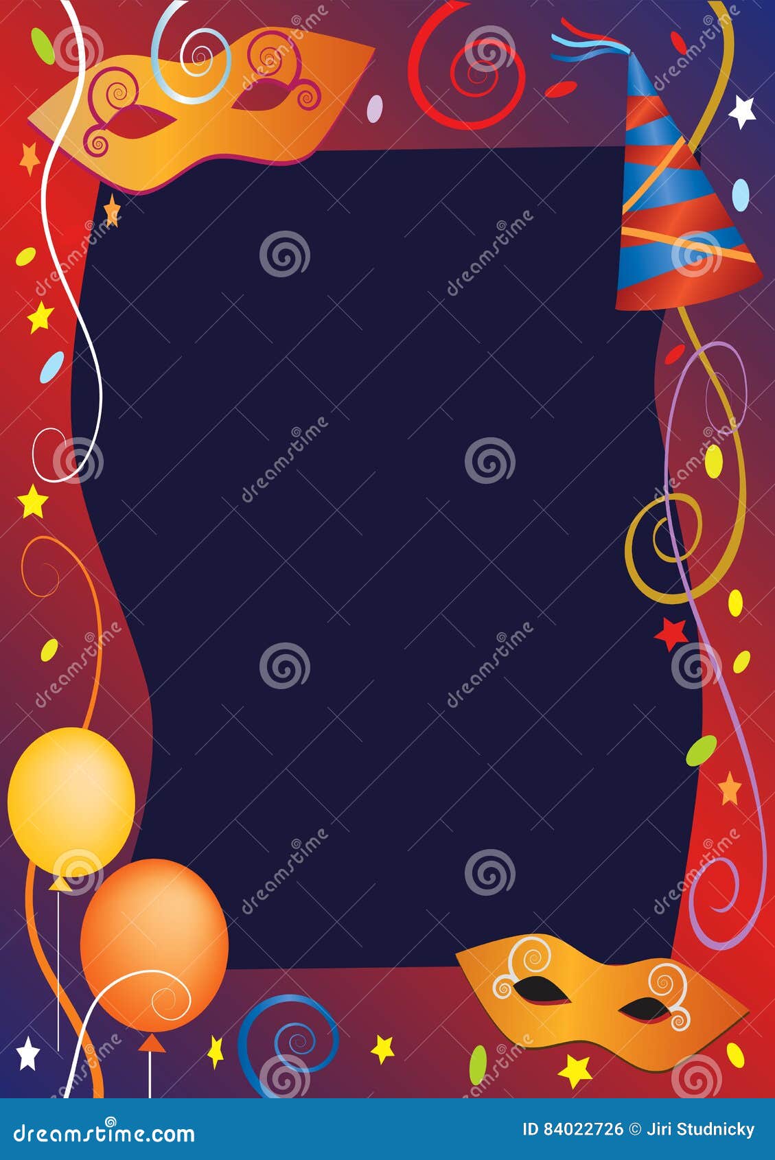 Cadre De Fond De Partie De Carnaval Illustration de Vecteur ...