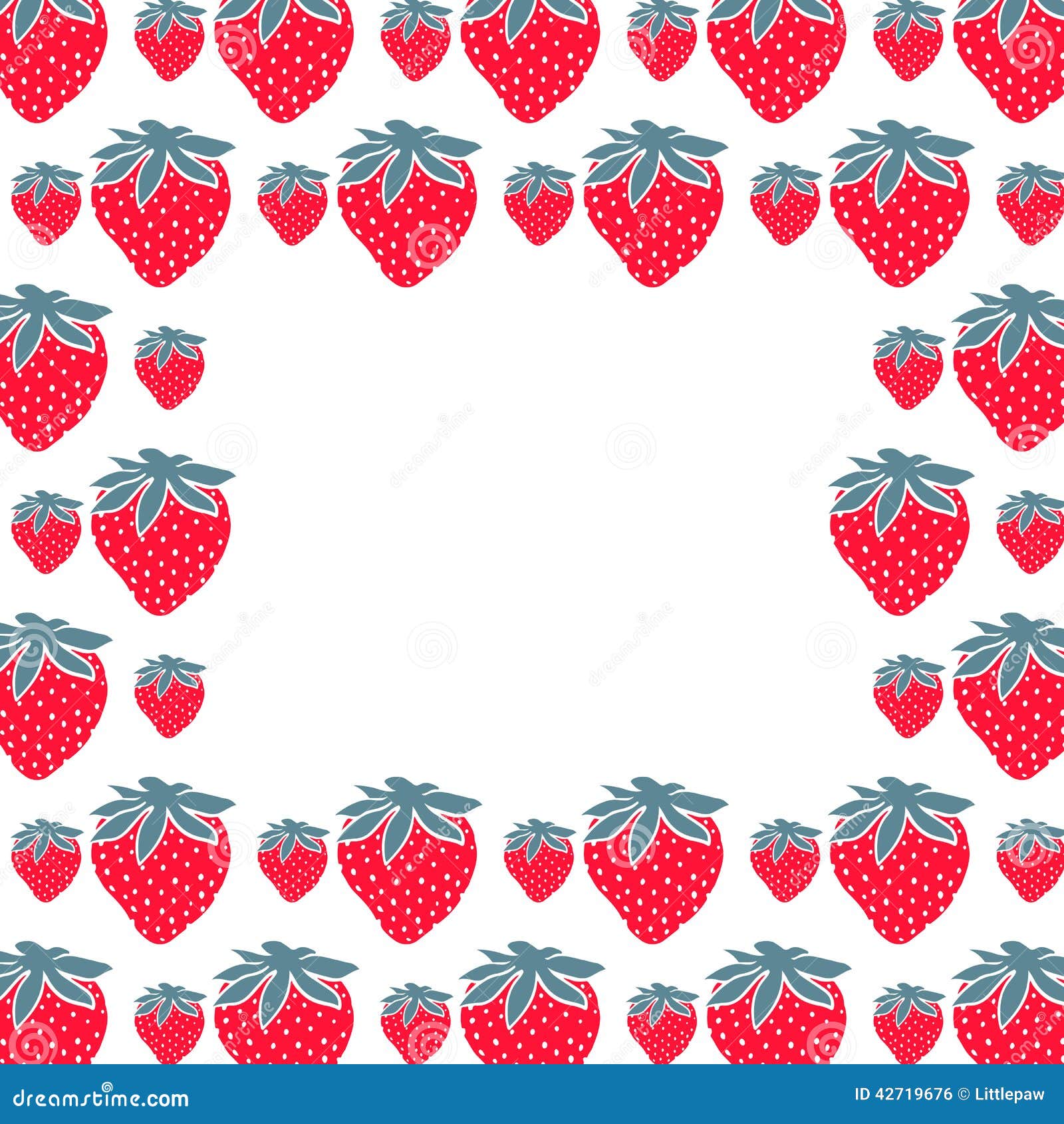 Cadre de fraise illustration de vecteur. Illustration du doux - 42719676
