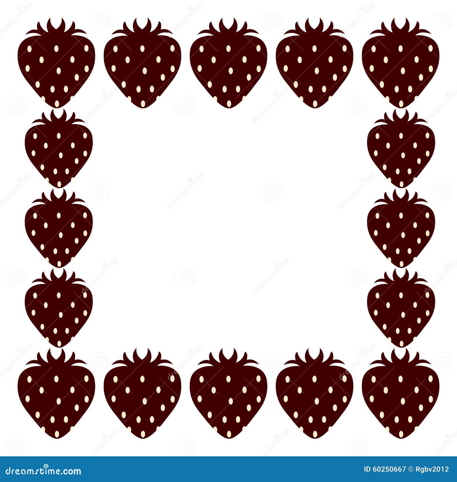 Cadre de fraise illustration de vecteur. Illustration du arbre - 60250667