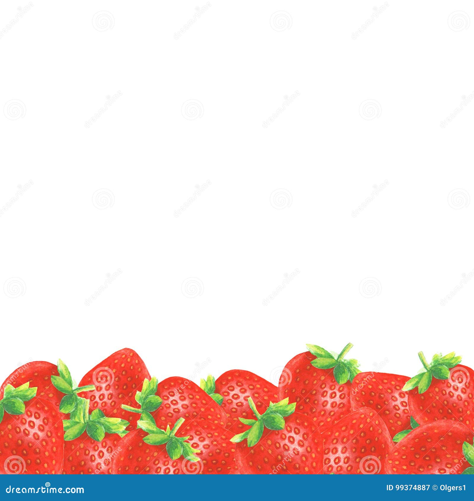 Cadre De Fraise D'aquarelle Image stock - Image du santé, conception ...