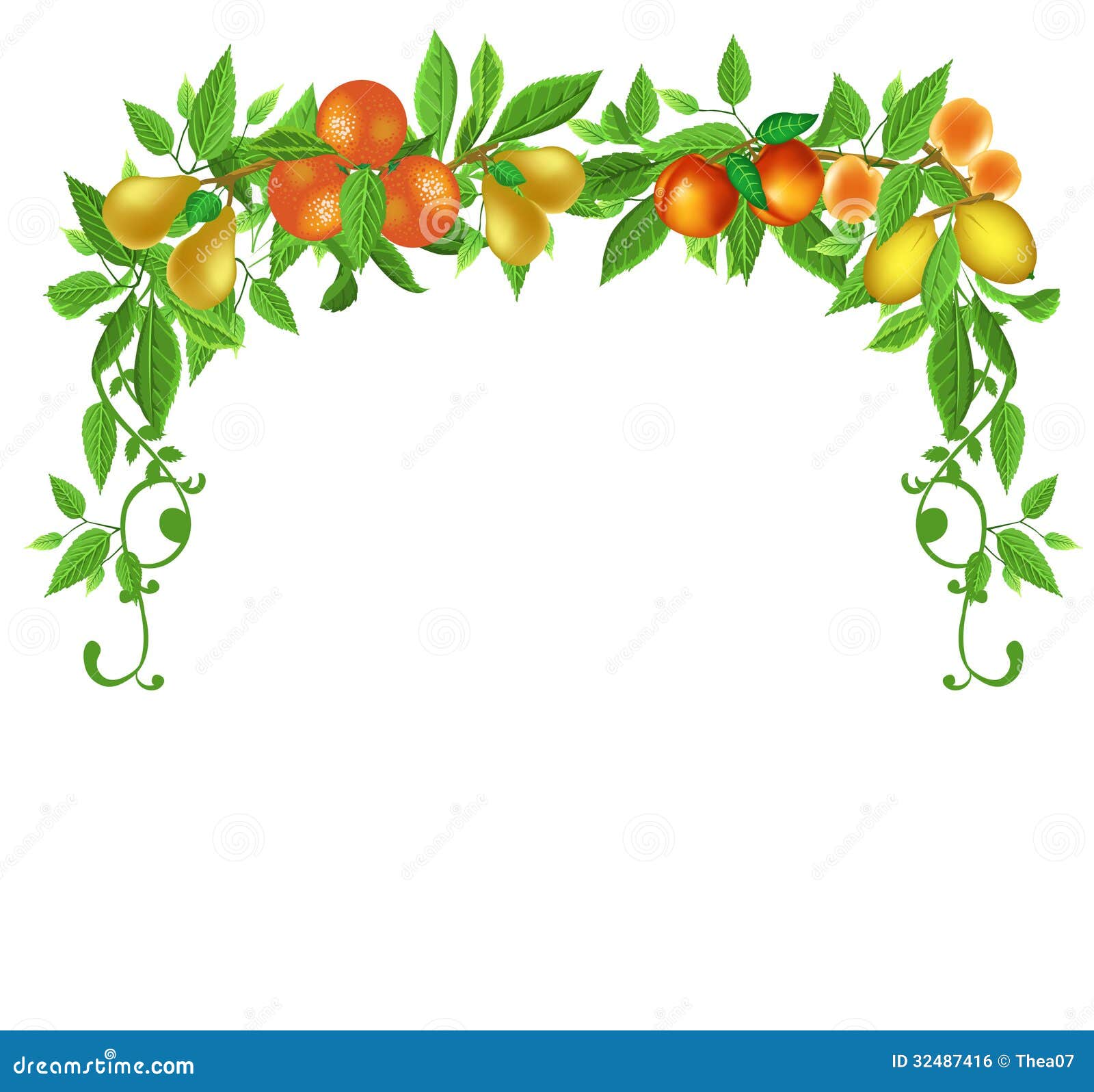 Cadre de fruits illustration de vecteur. Illustration du frais - 32487416