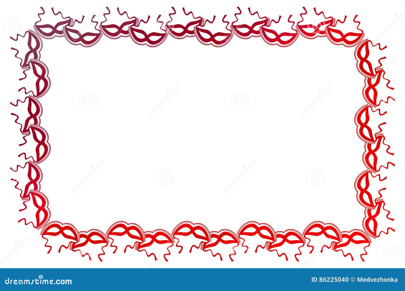 Cadre De Gradient De Couleur Avec Des Masques De Carnaval Photo stock ...