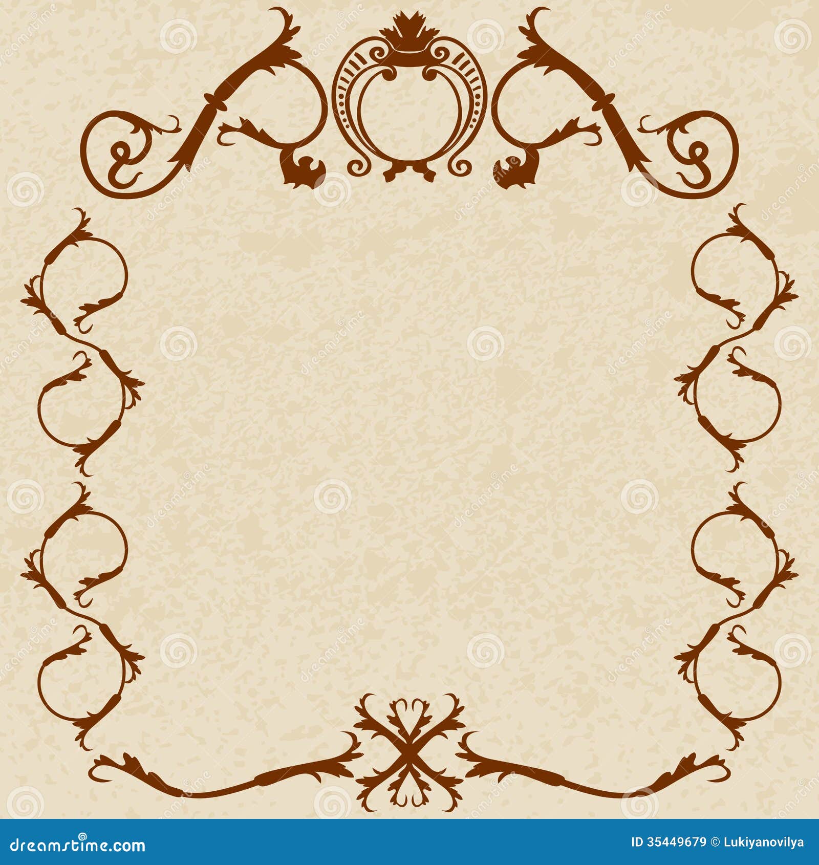 Cadre De Parchemin De Vecteur Illustration de Vecteur - Illustration du ...