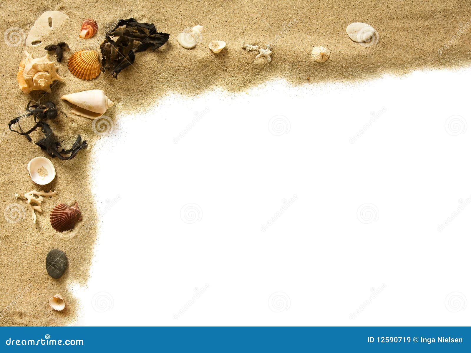 Cadre de plage image stock. Image du normal, angle, fond - 12590719