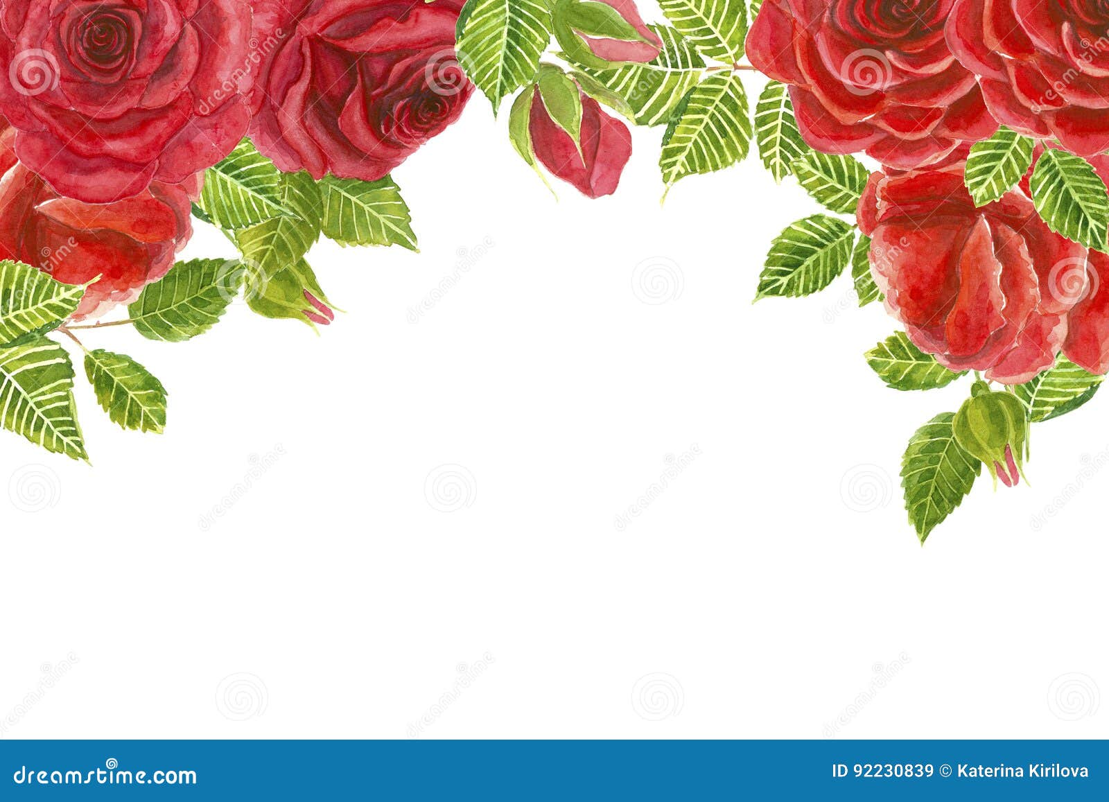 Cadre de roses rouges illustration stock. Illustration du anniversaire ...