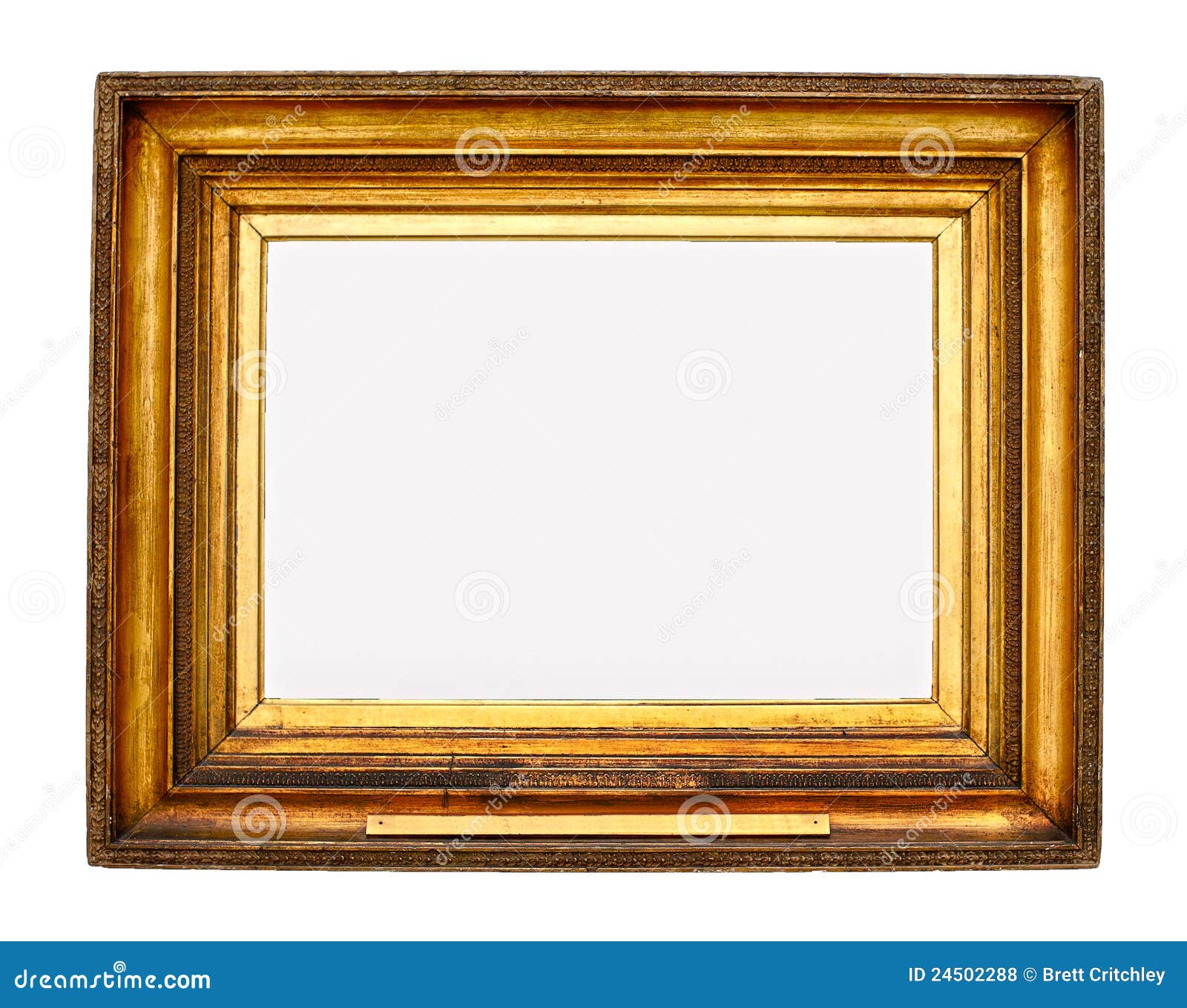 Cadre de tableau d'or photo stock. Image du fond, musée - 24502288