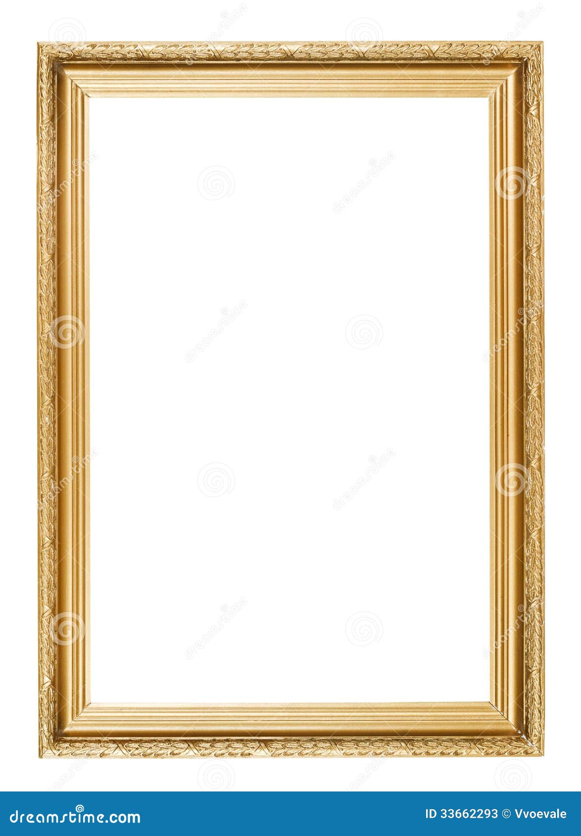 Cadre de tableau d'or image stock. Image du coupure, encadrer - 33662293