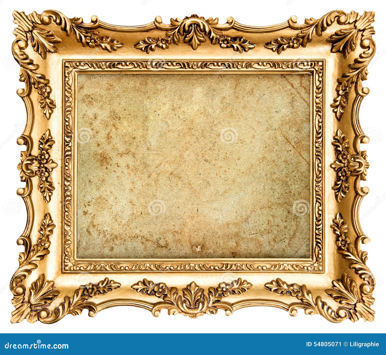 Cadre De Tableau D'or De Style Baroque Avec La Toile Image stock ...