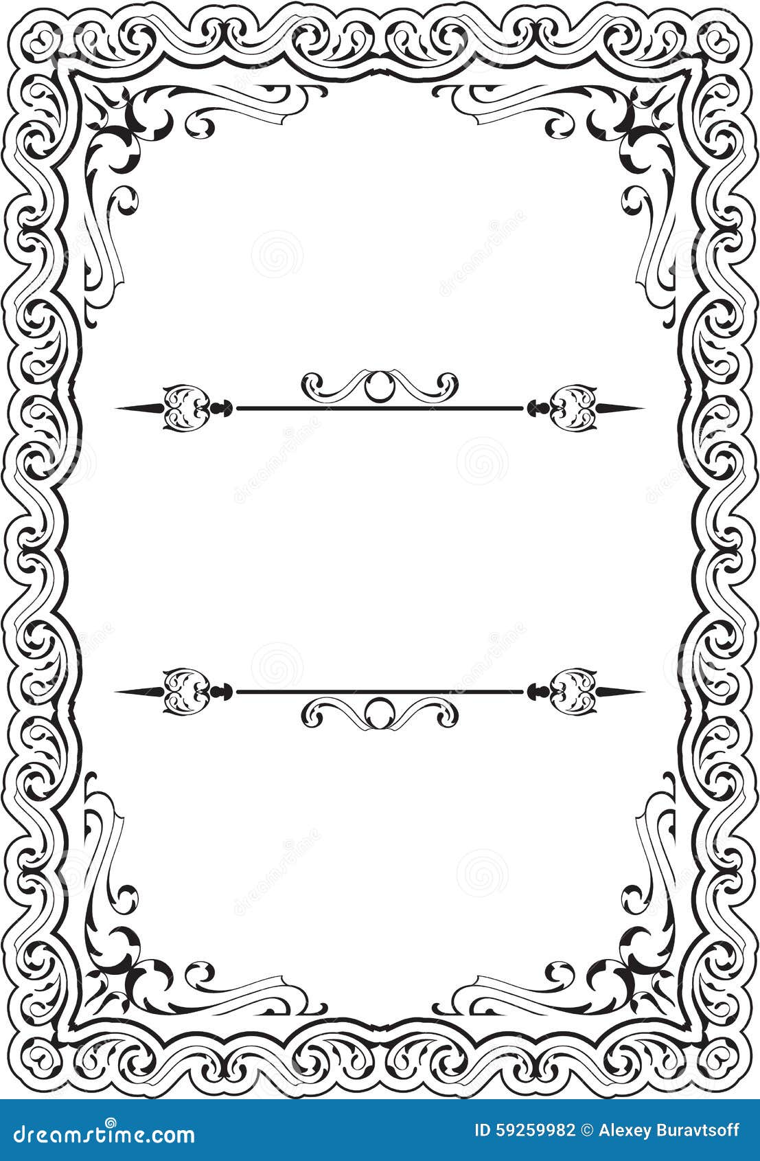 Cadre Gothique De Beaux-arts Illustration de Vecteur - Illustration du ...