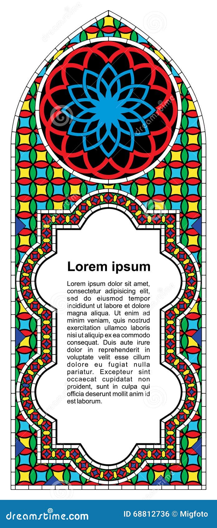 Cadre gothique de style illustration de vecteur. Illustration du ovale ...