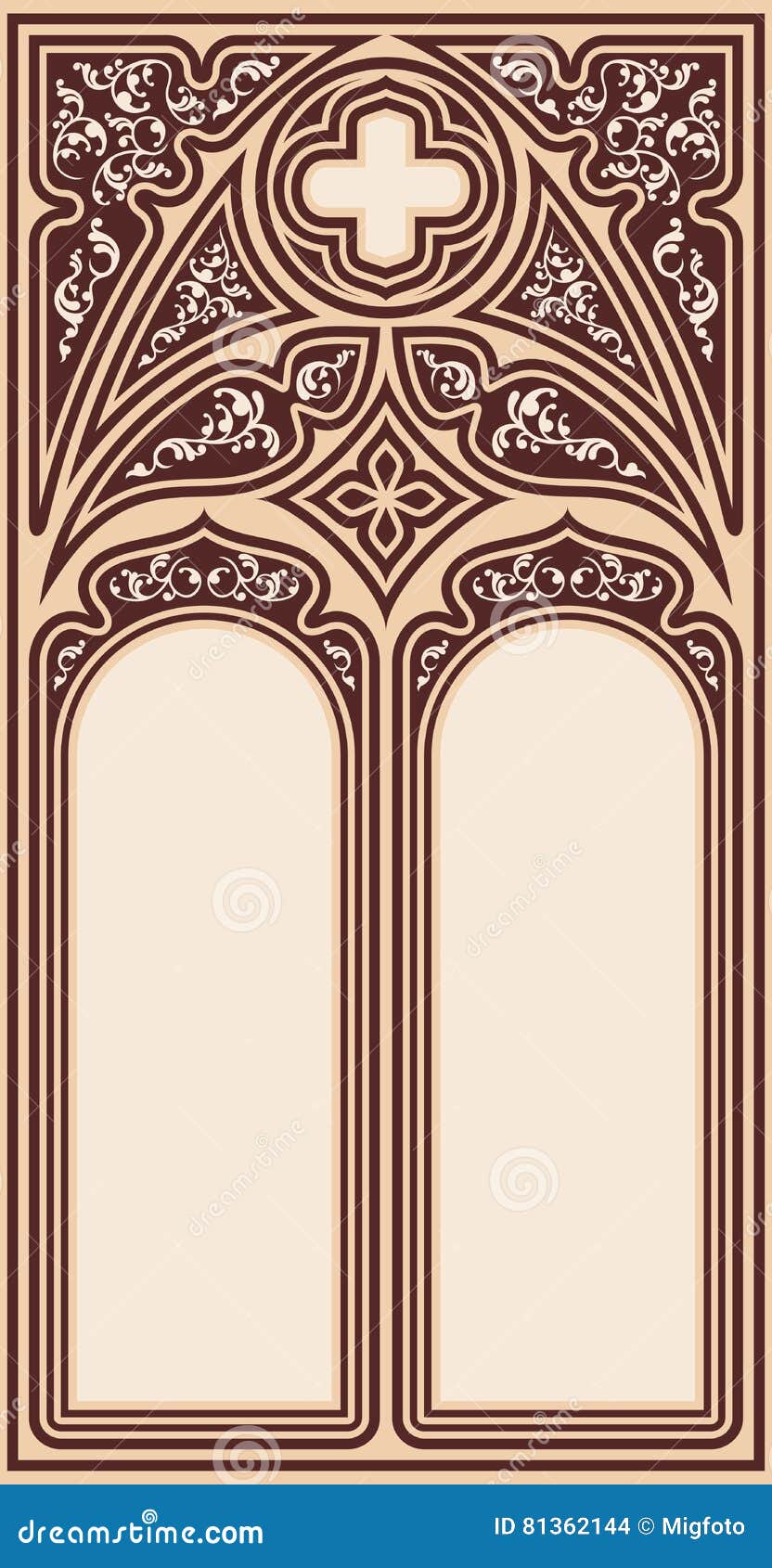 Cadre gothique de style illustration de vecteur. Illustration du ...