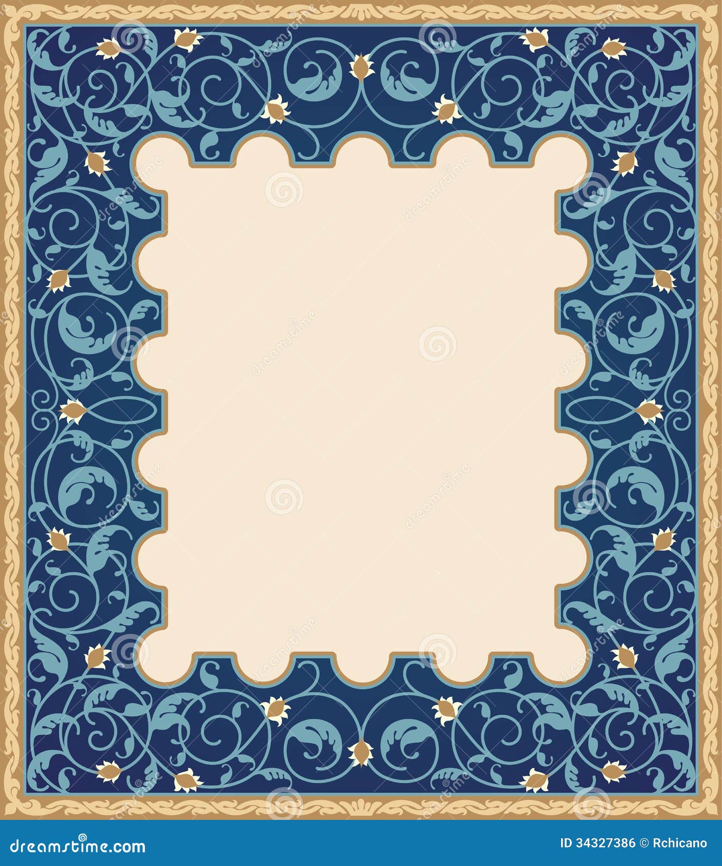 Cadre islamique d'art illustration de vecteur. Illustration du ...