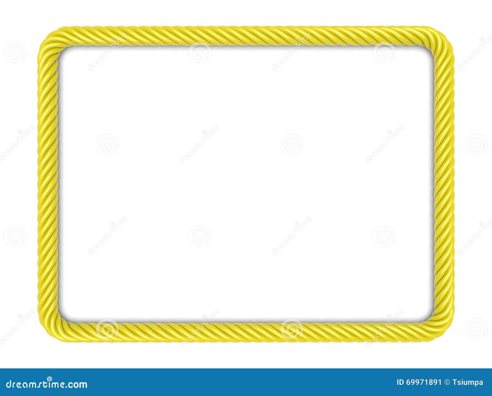 Cadre Jaune De Corde De Rectangle Illustration Stock - Illustration du ...