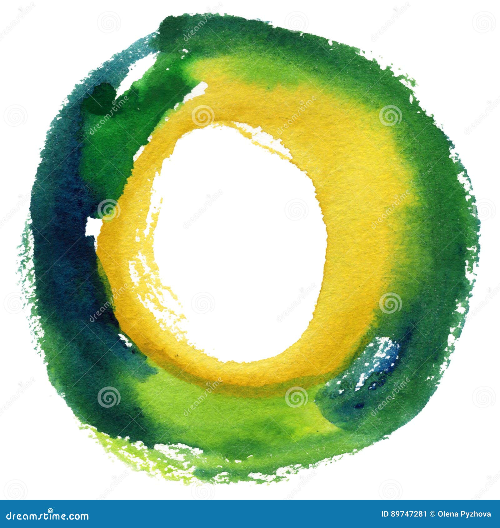 Cadre Rond D'aquarelle, Forme De Forme De Cercle Illustration Stock ...