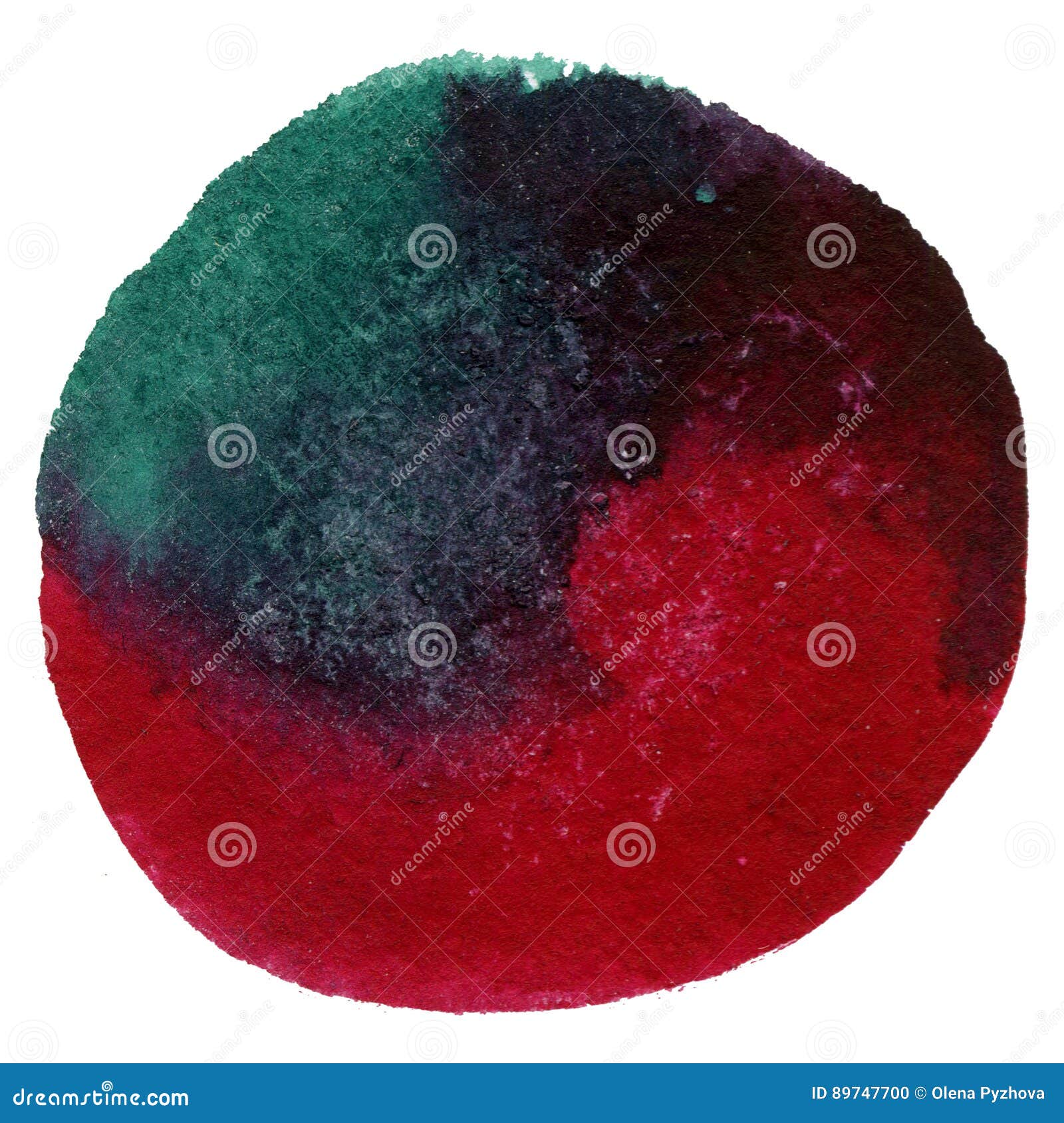 Cadre Rond D'aquarelle, Forme De Forme De Cercle Illustration Stock ...
