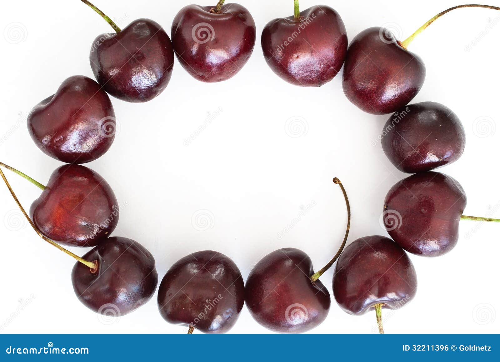 Cadre rond de cerises photo stock. Image du santé, dessert - 32211396