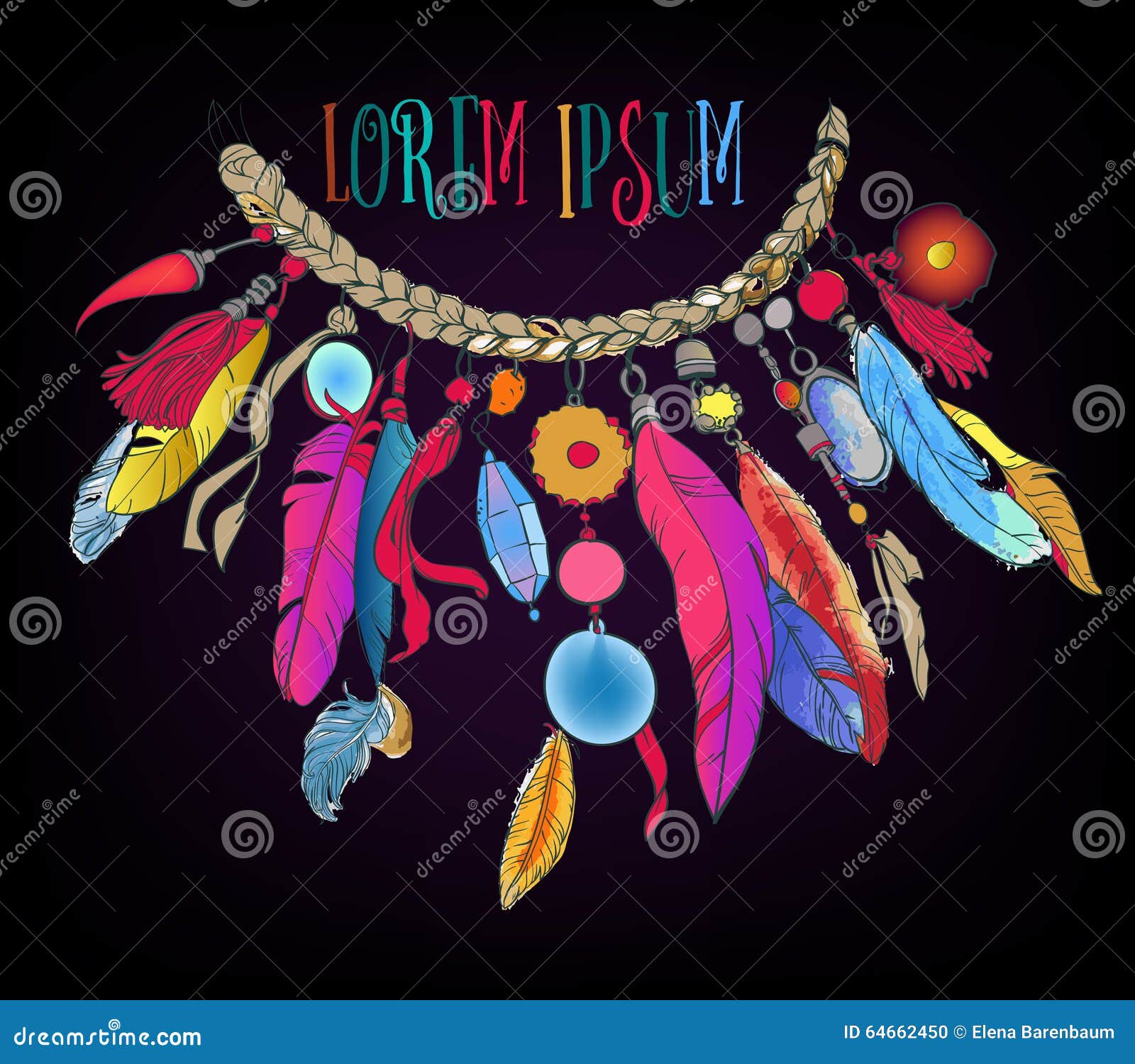 Cadre Rond De Mode - Collier Illustration de Vecteur - Illustration du ...