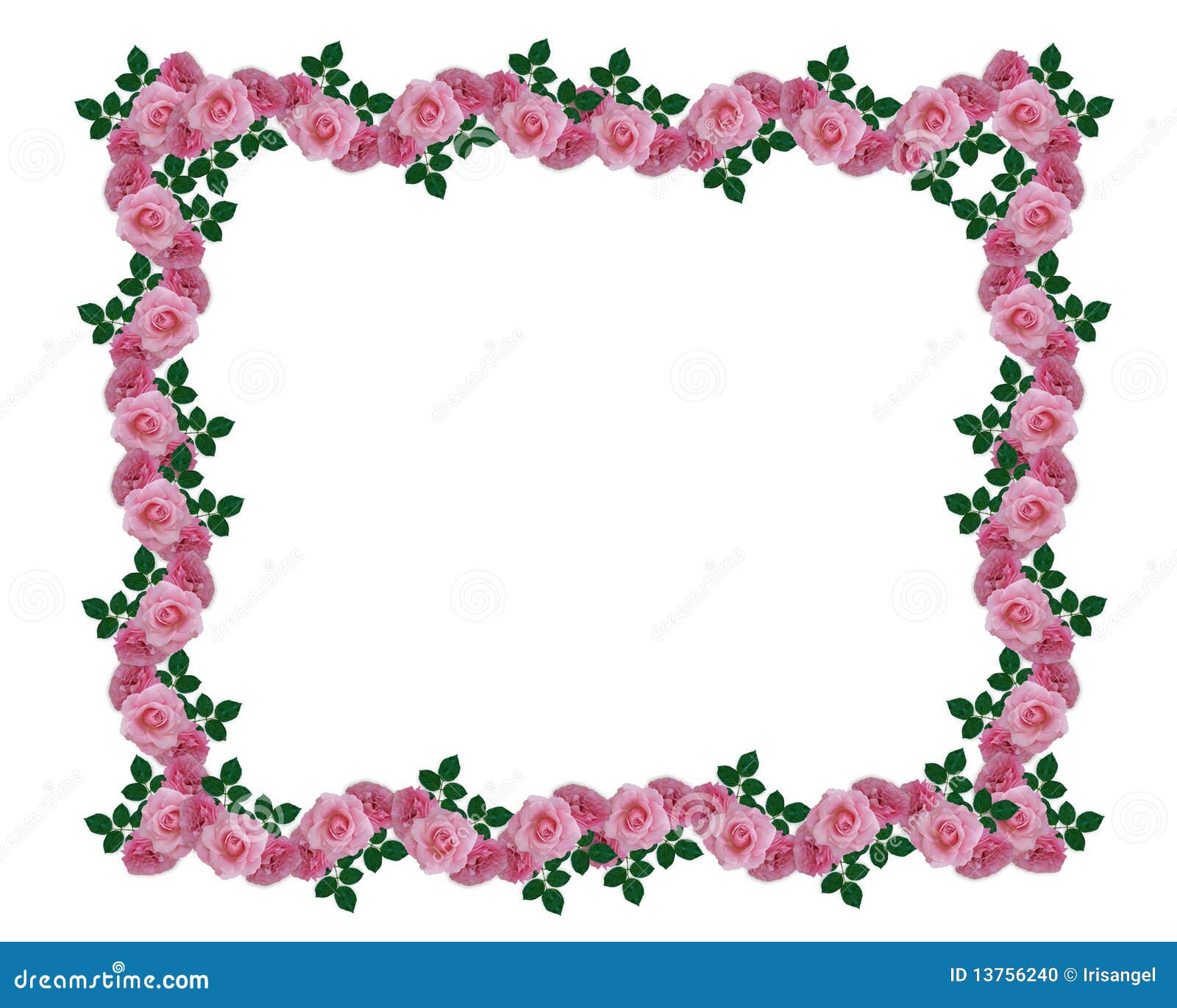 Cadre Rose De Guirlande De Roses Illustration Stock - Illustration du texture, rose: 13756240