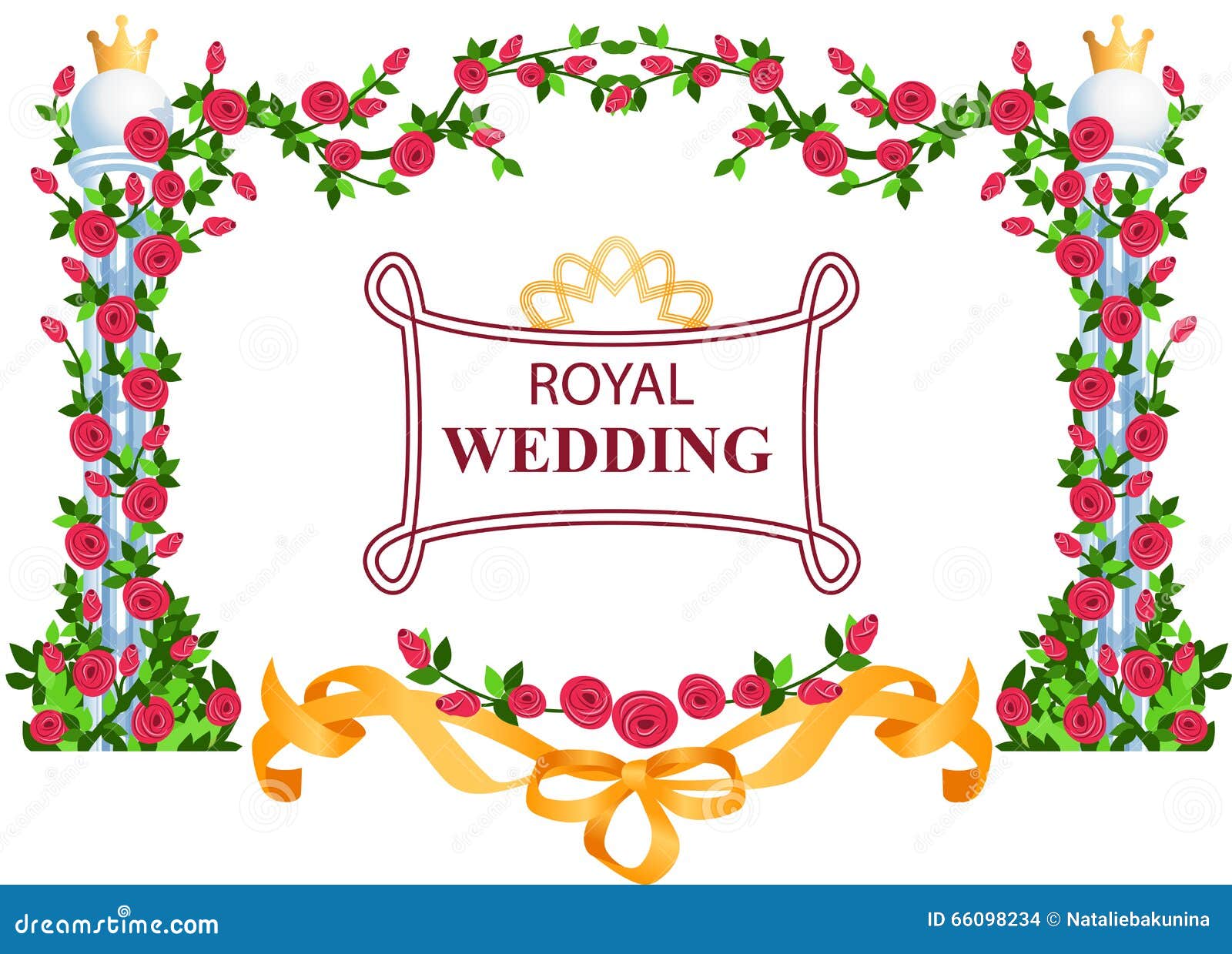Cadre royal de mariage illustration de vecteur. Illustration du ...