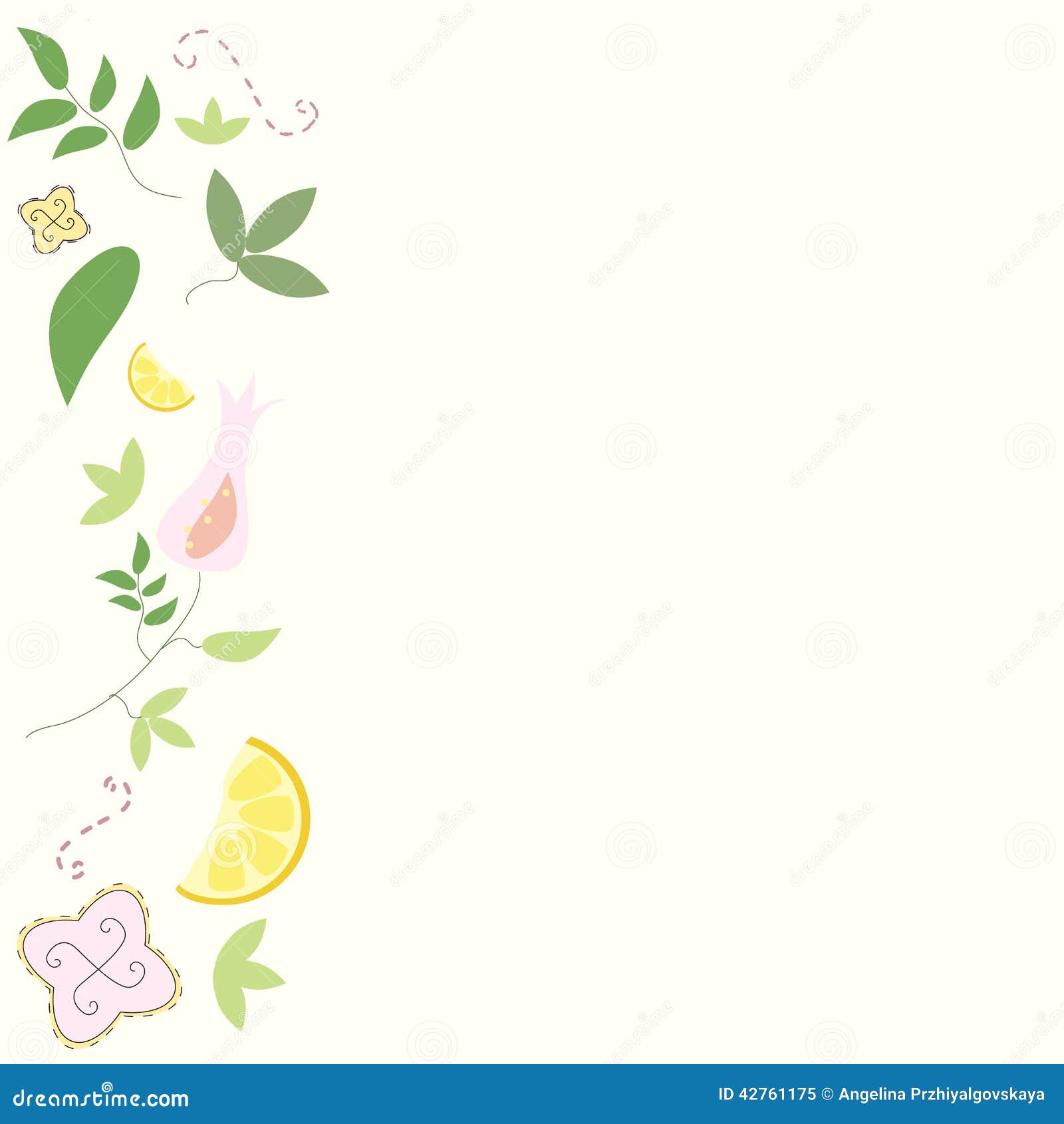 Cadre simple de fleurs illustration de vecteur. Illustration du nature ...