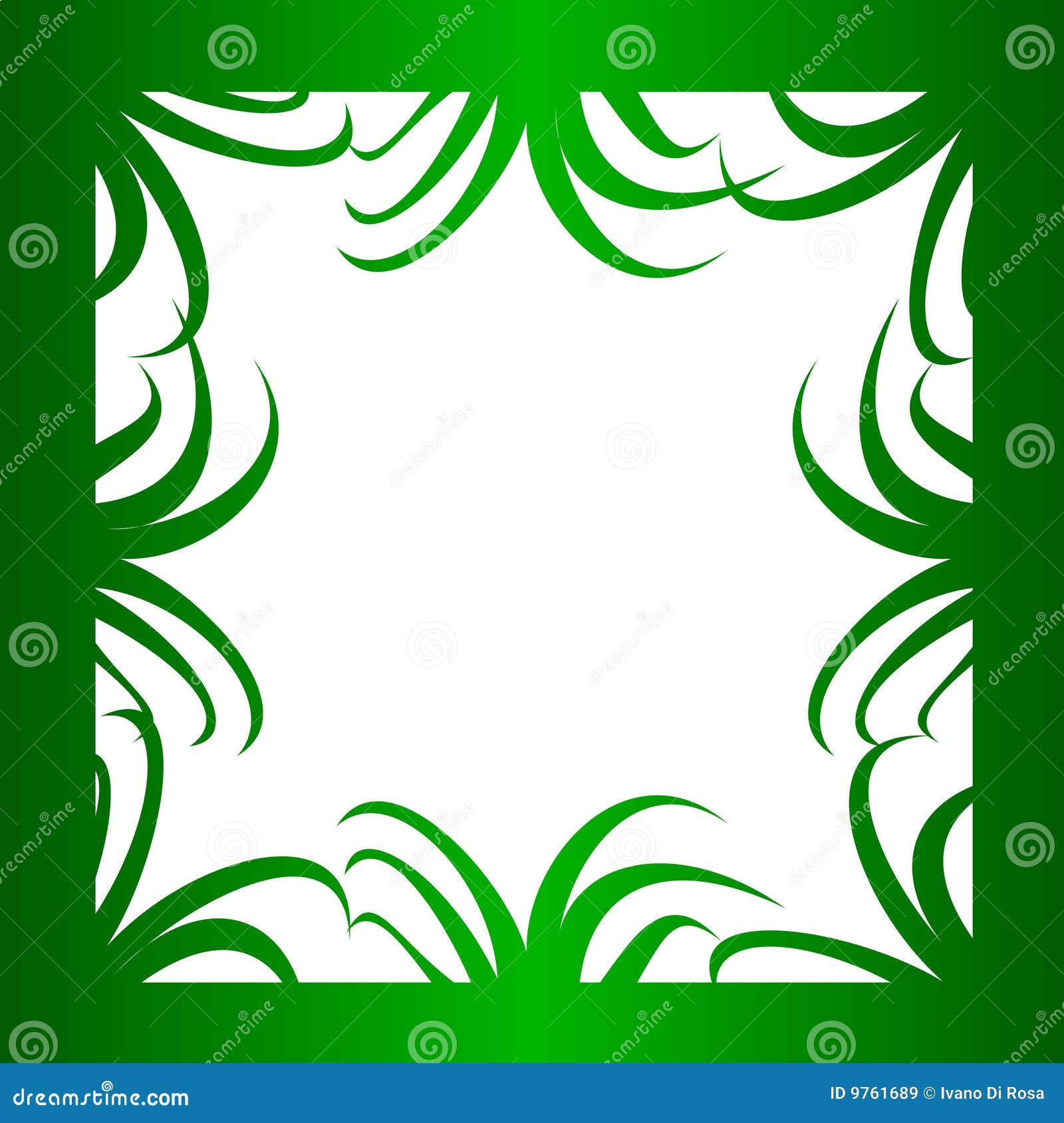 Cadre vert illustration de vecteur. Illustration du cartes - 9761689