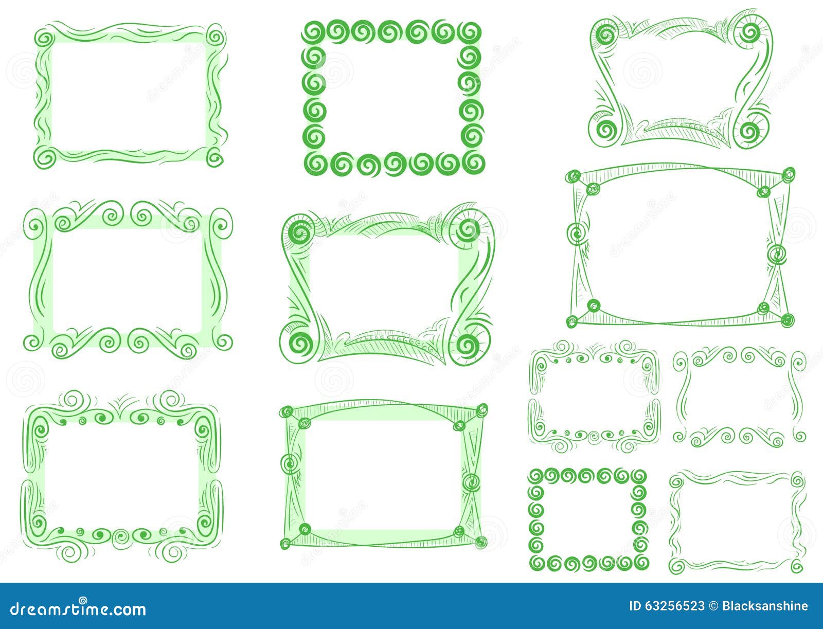 Cadre vert pour une photo illustration de vecteur. Illustration du ...