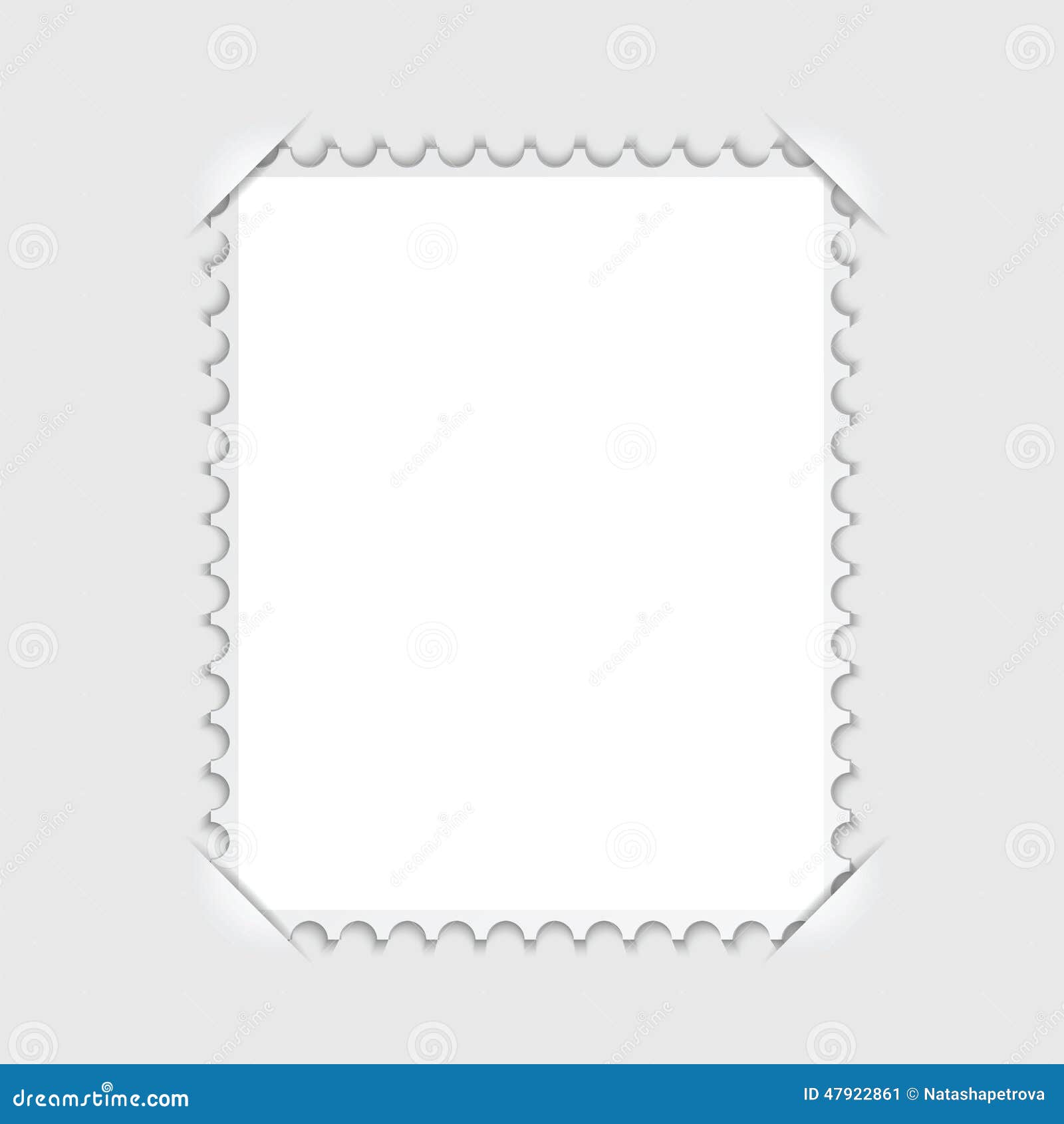 Cadre vide de timbre illustration de vecteur. Illustration du poteau ...