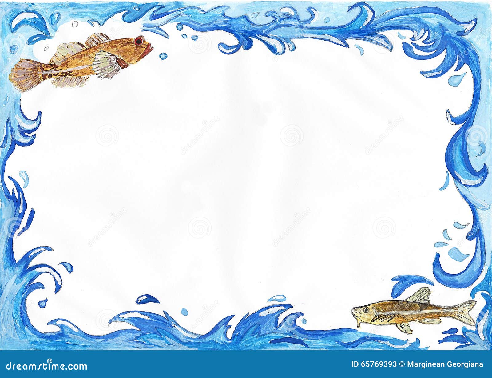 Cadres de l'eau illustration stock. Illustration du coloré - 65769393