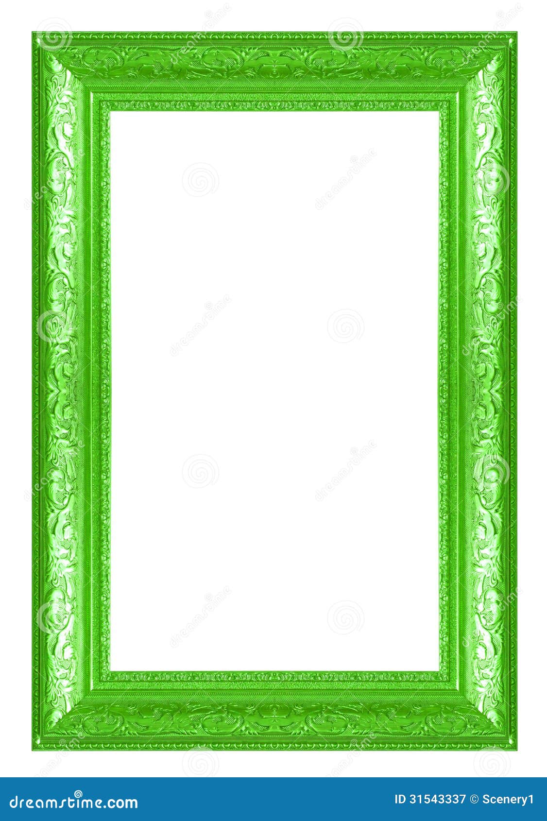 Cadres verts image stock. Image du vieux, musée, couleur - 31543337